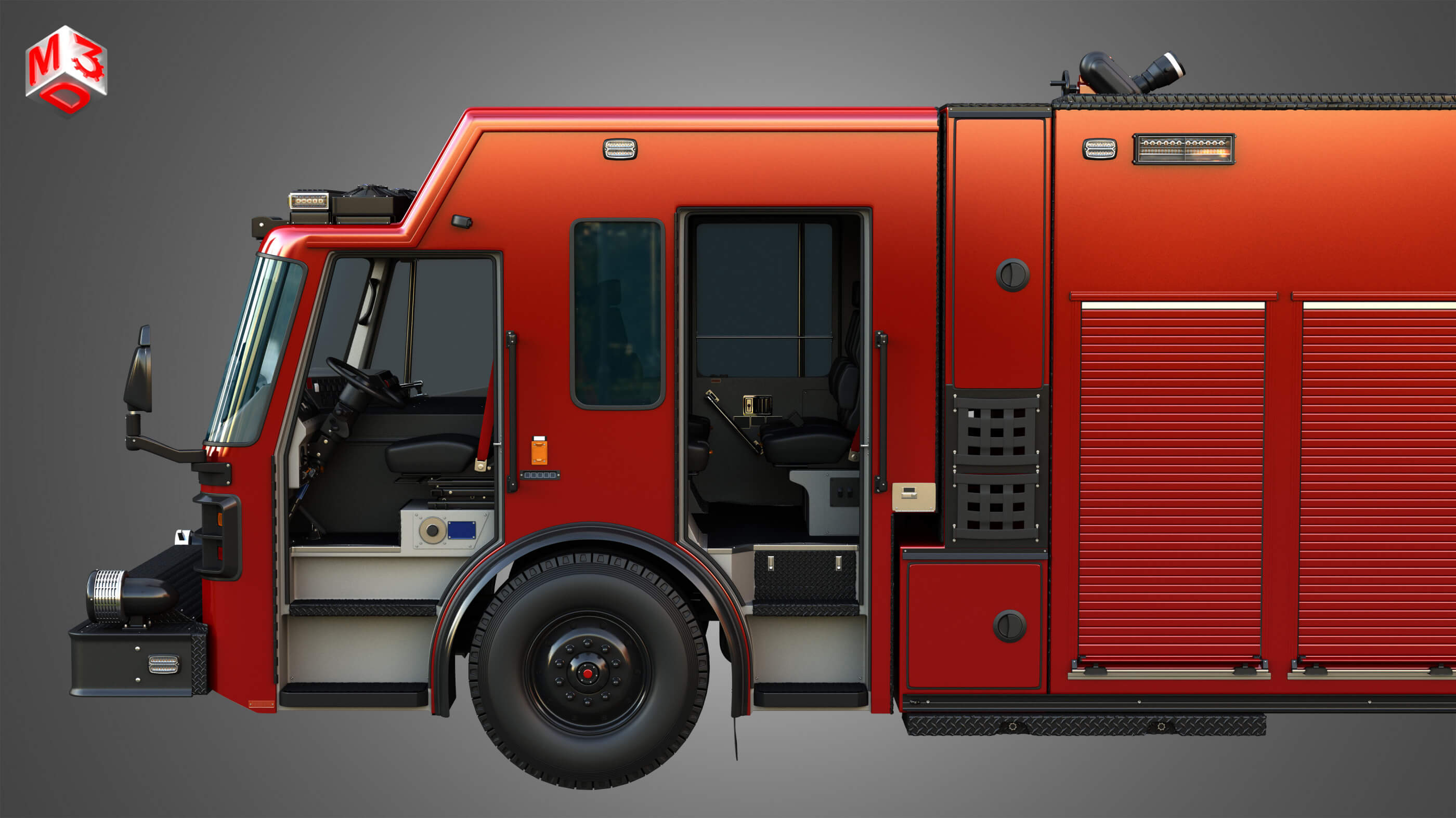 H-6480 - Fire Apparatus - MVP Rescue Pumper 3D Model by Markos3d