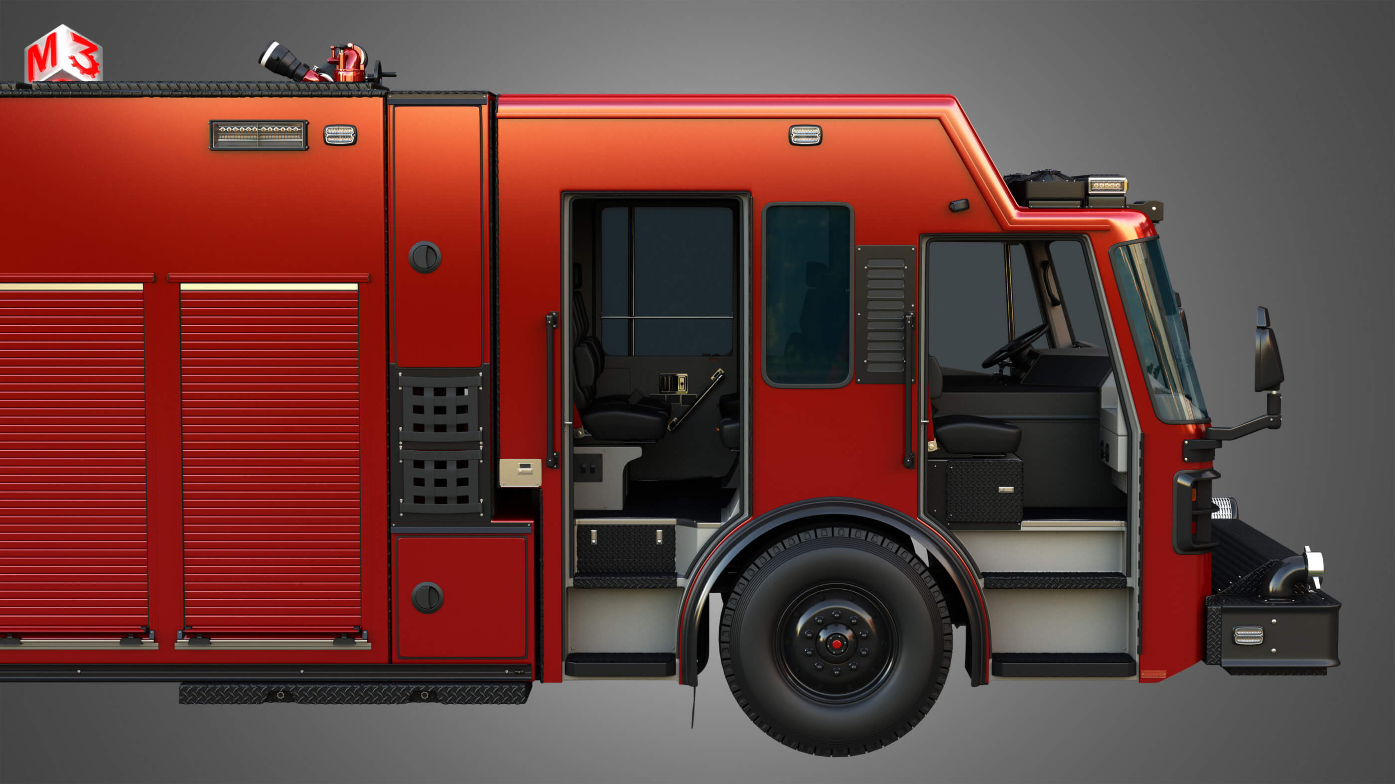 H-6480 - Fire Apparatus - MVP Rescue Pumper 3D Model by Markos3d
