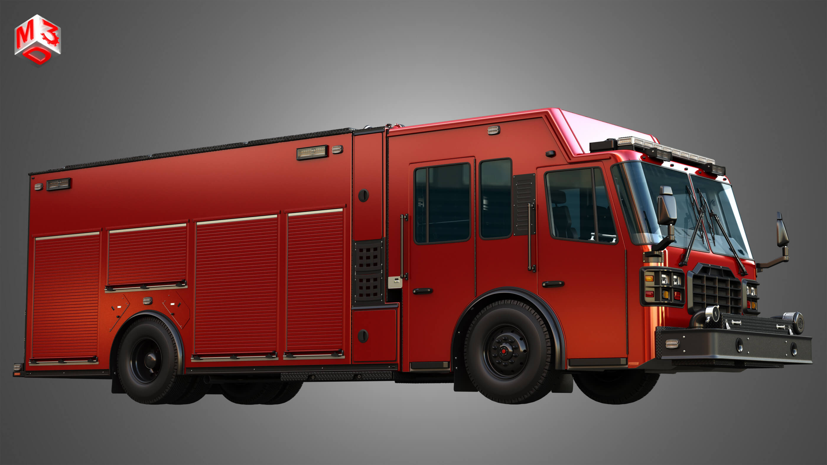 H-6480 - Fire Apparatus - MVP Rescue Pumper 3D Model by Markos3d