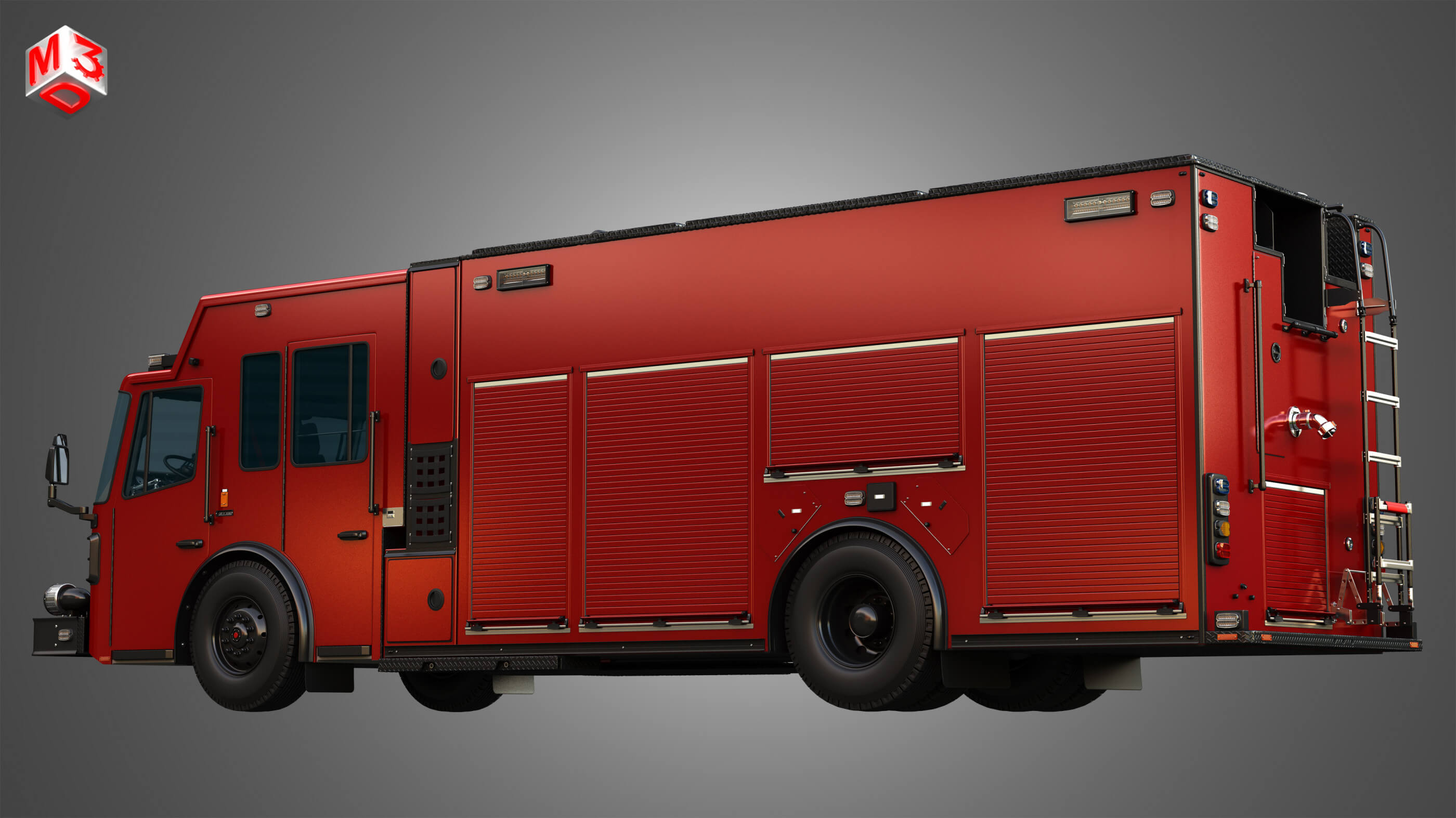 H-6480 - Fire Apparatus - MVP Rescue Pumper 3D Model by Markos3d