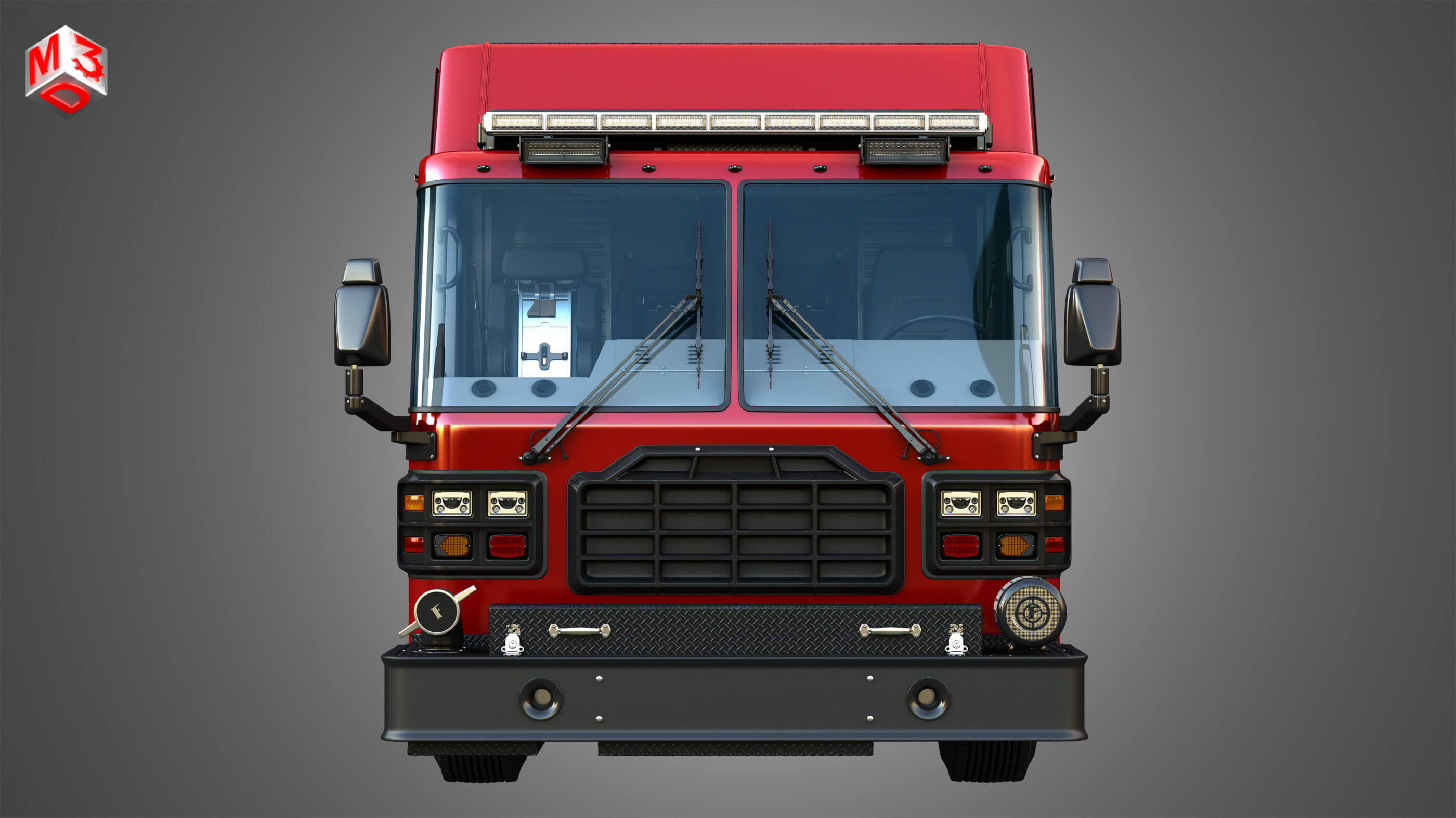 H-6480 - Fire Apparatus - MVP Rescue Pumper 3D Model by Markos3d