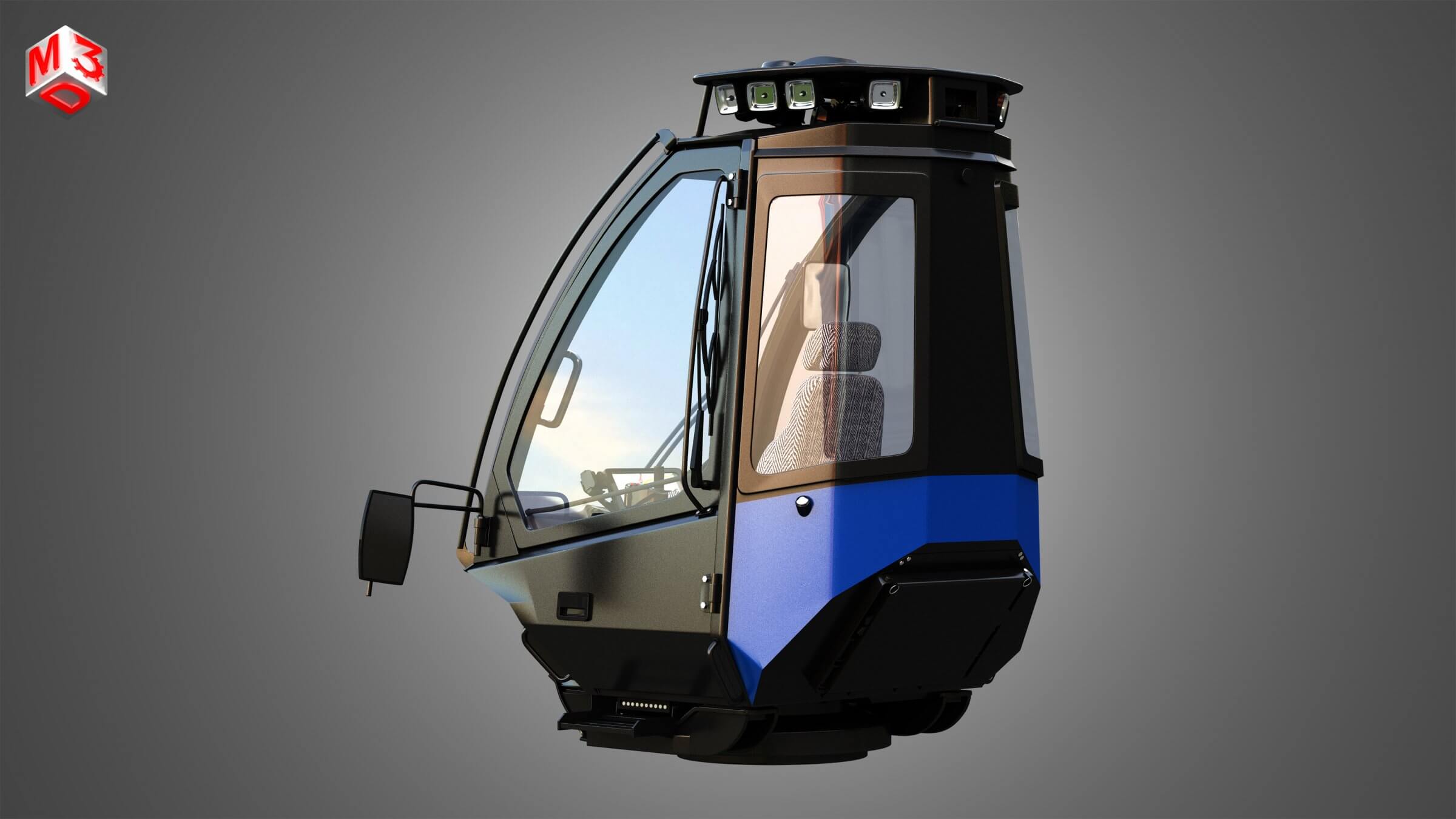 Forestry Harvester Cabins - 3 in 1 Package by Markos3d