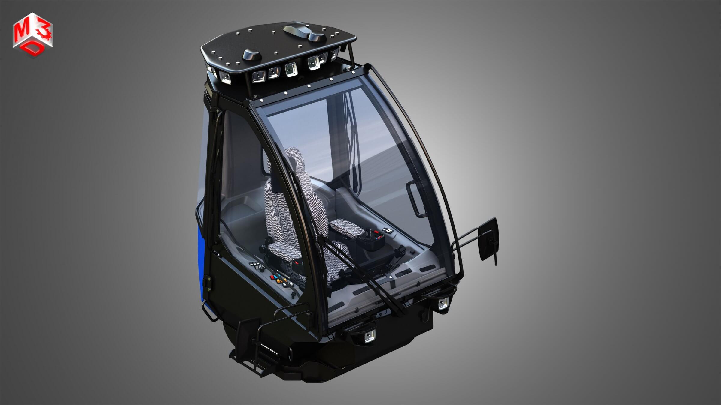 Forestry Harvester Cabins - 3 in 1 Package by Markos3d