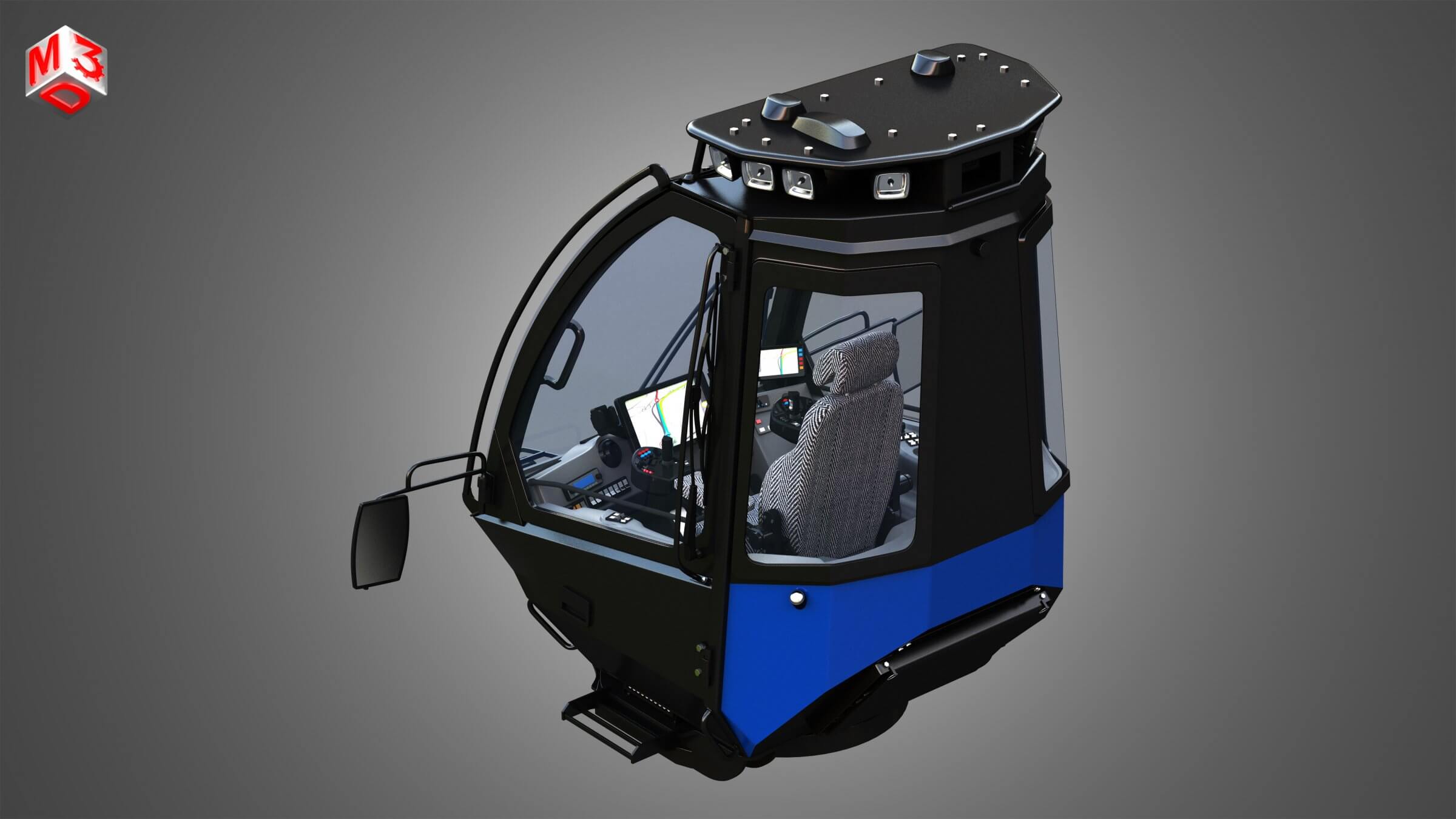 Forestry Harvester Cabins - 3 in 1 Package by Markos3d