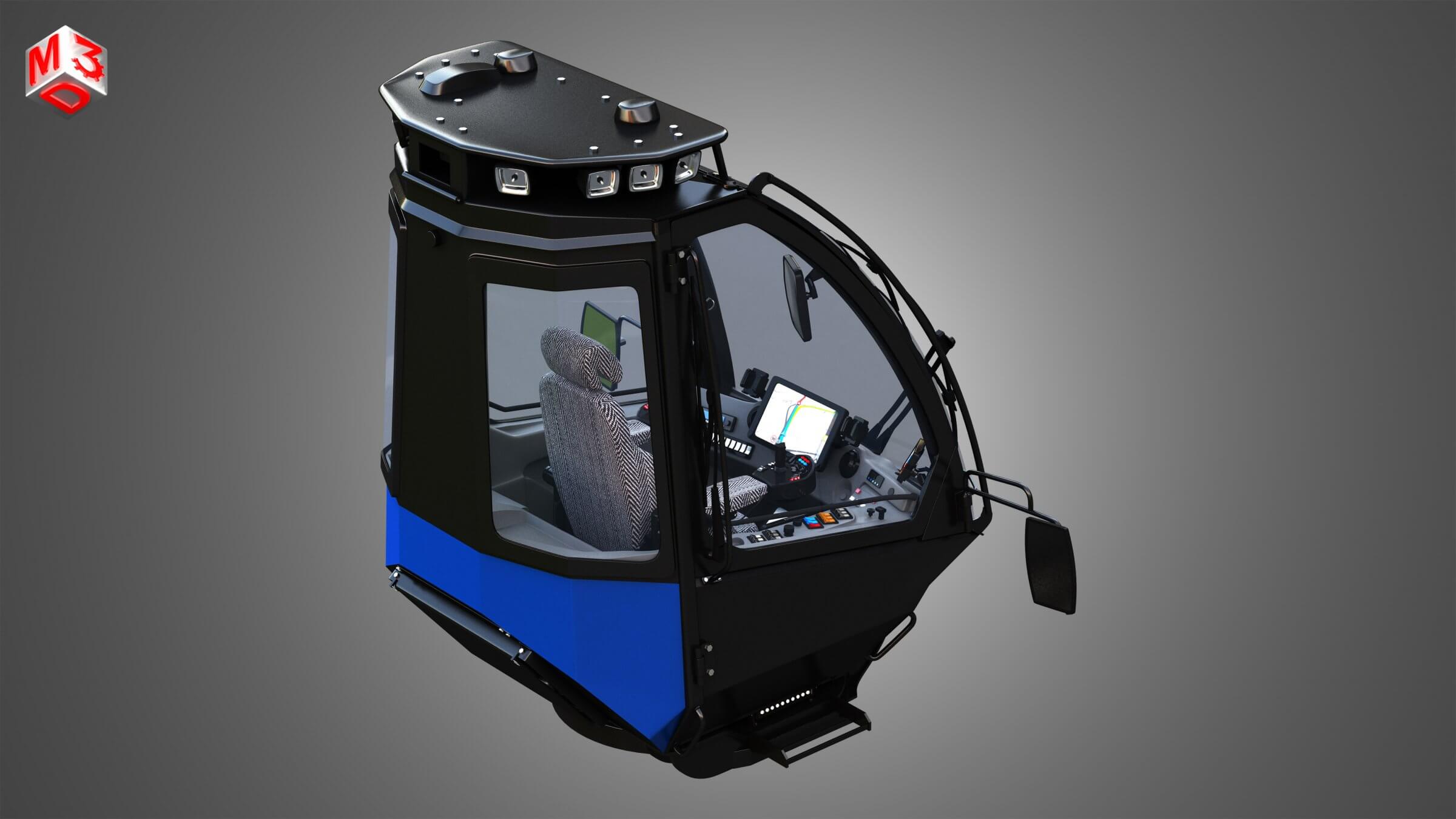 Forestry Harvester Cabins - 3 in 1 Package by Markos3d