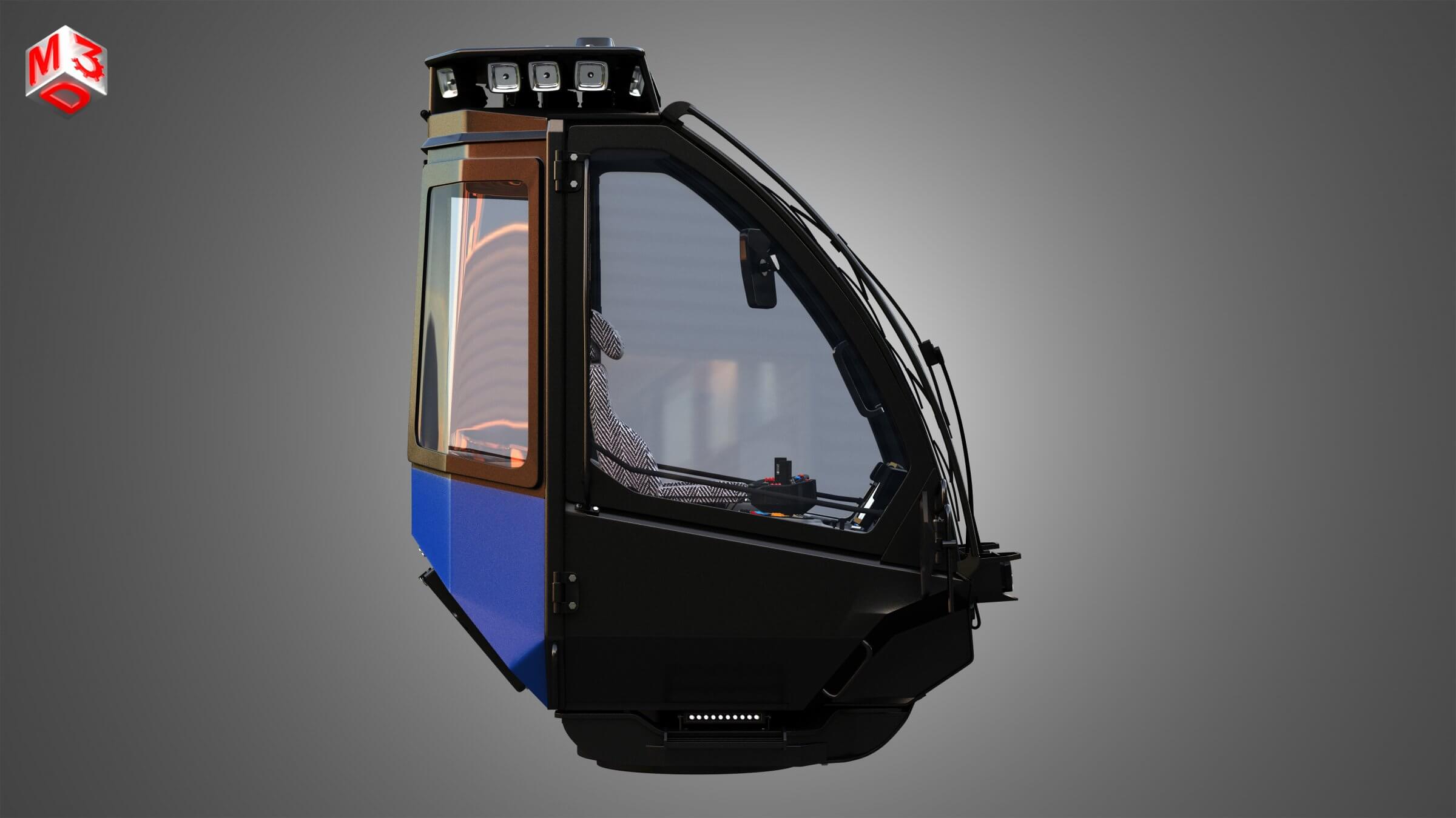 Forestry Harvester Cabins - 3 in 1 Package by Markos3d