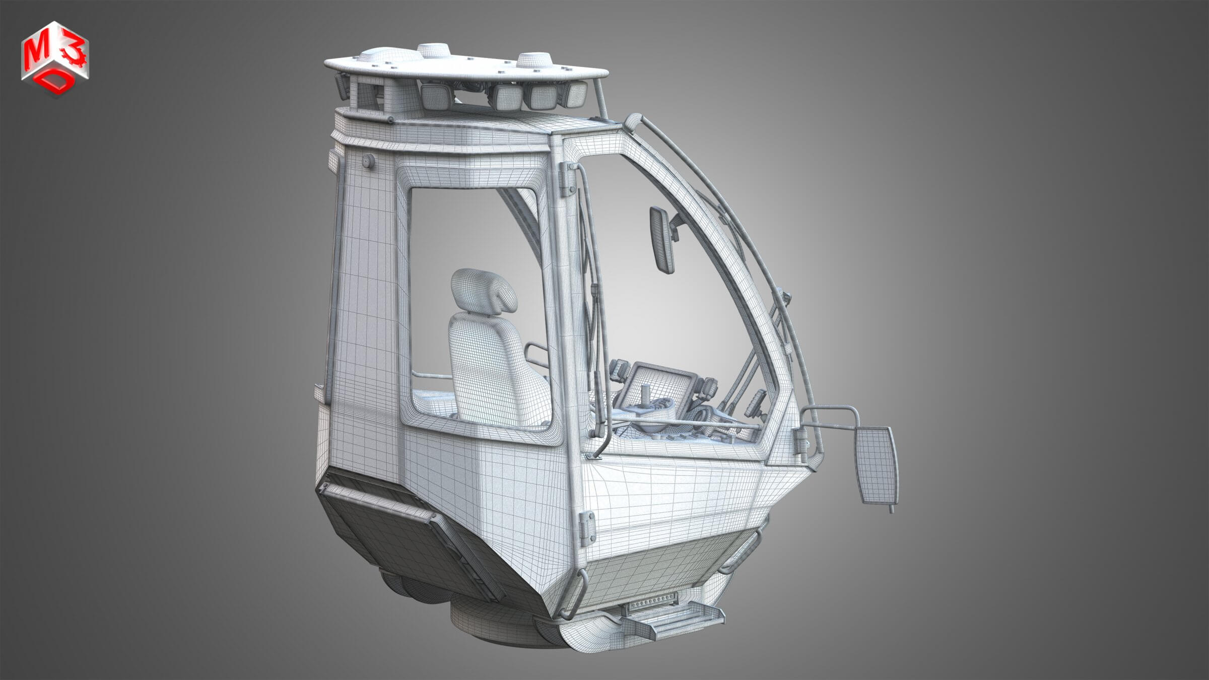 Forestry Harvester Cabins - 3 in 1 Package by Markos3d