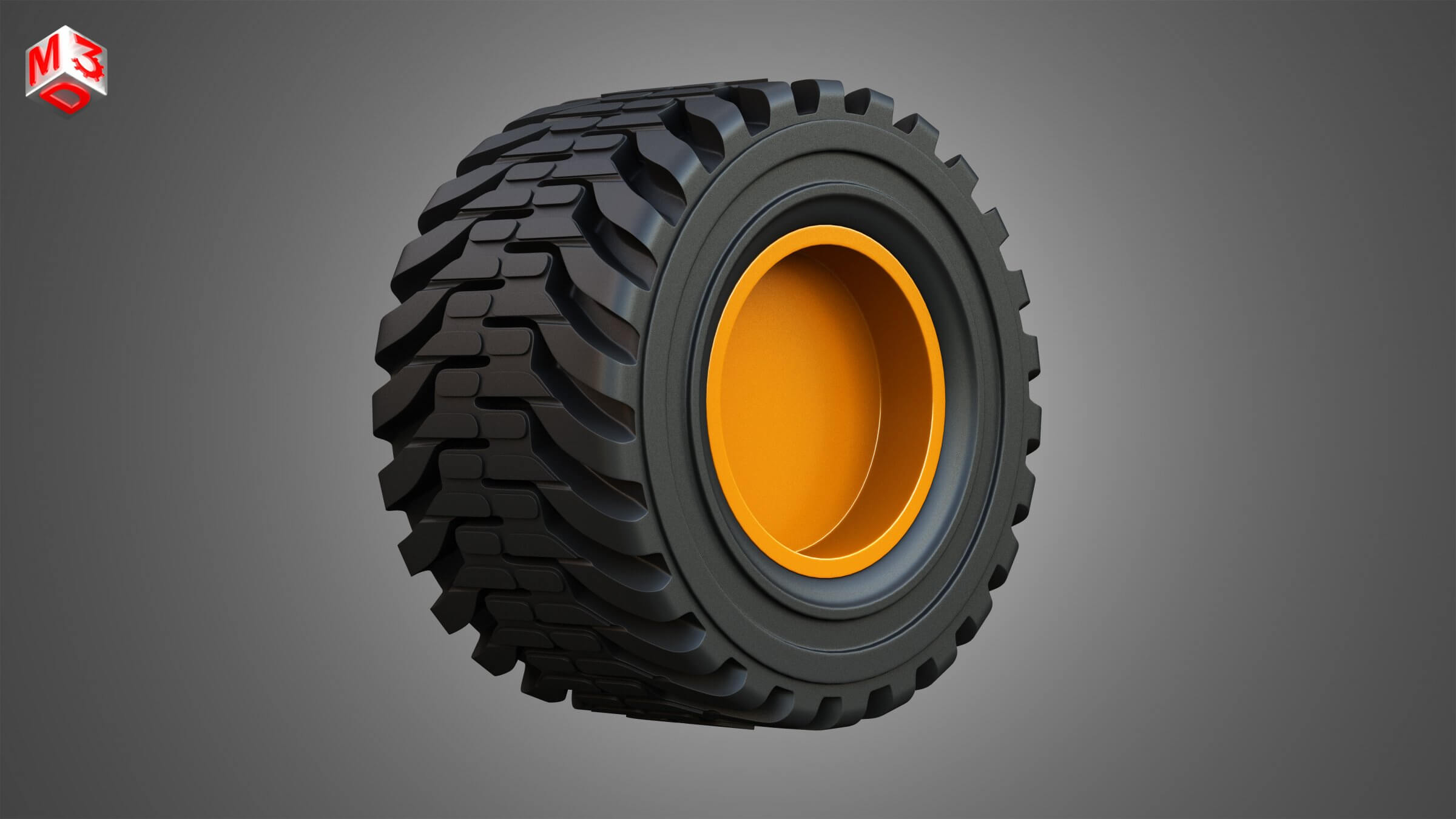 H21D Forestry Harvester Wheel and Tire - 3D Model by Markos3d