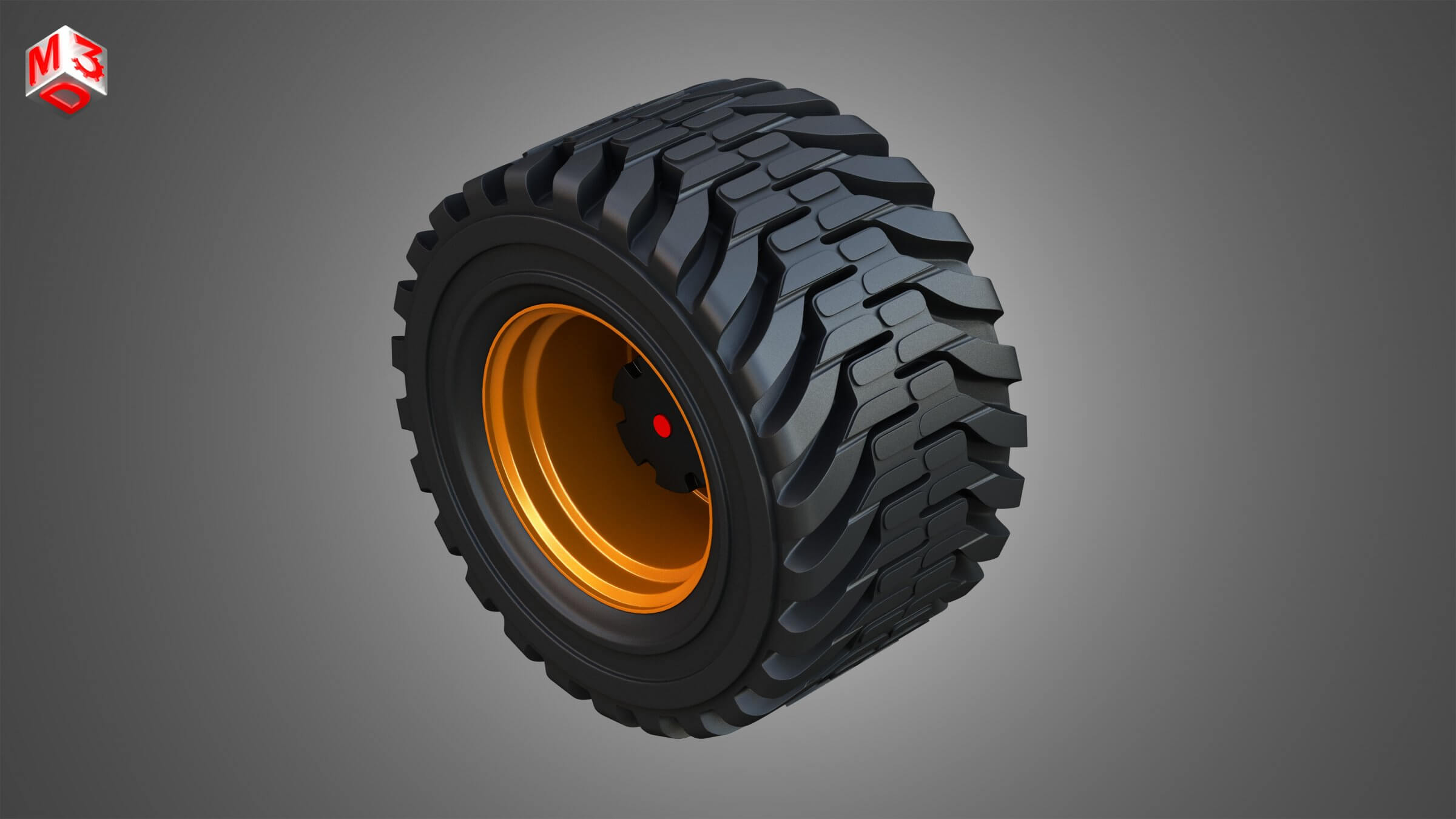 H21D Forestry Harvester Wheel and Tire - 3D Model by Markos3d
