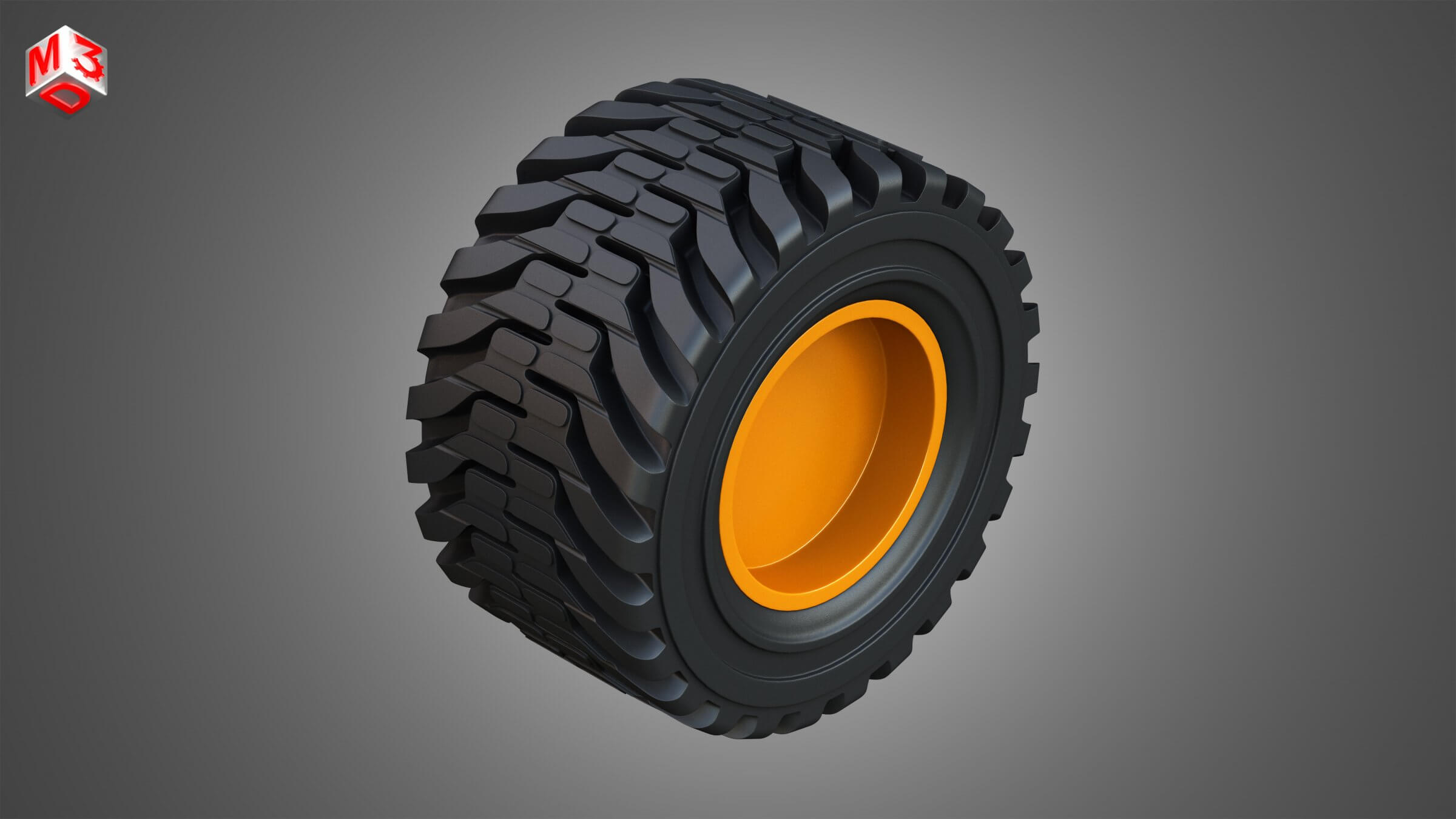H21D Forestry Harvester Wheel and Tire - 3D Model by Markos3d