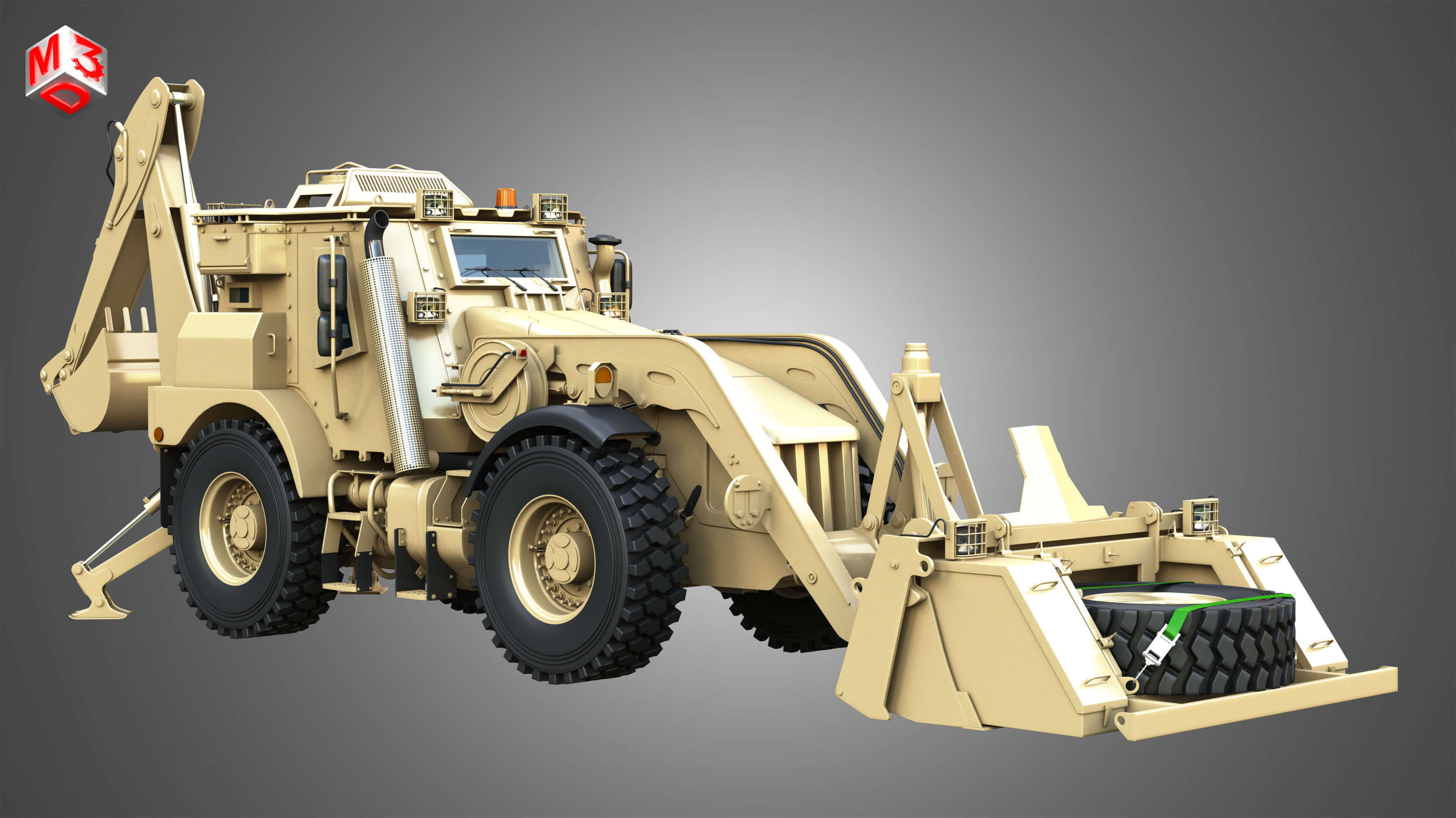 High Mobility Engineer Excavator Hmee - 3D Model by Markos3d