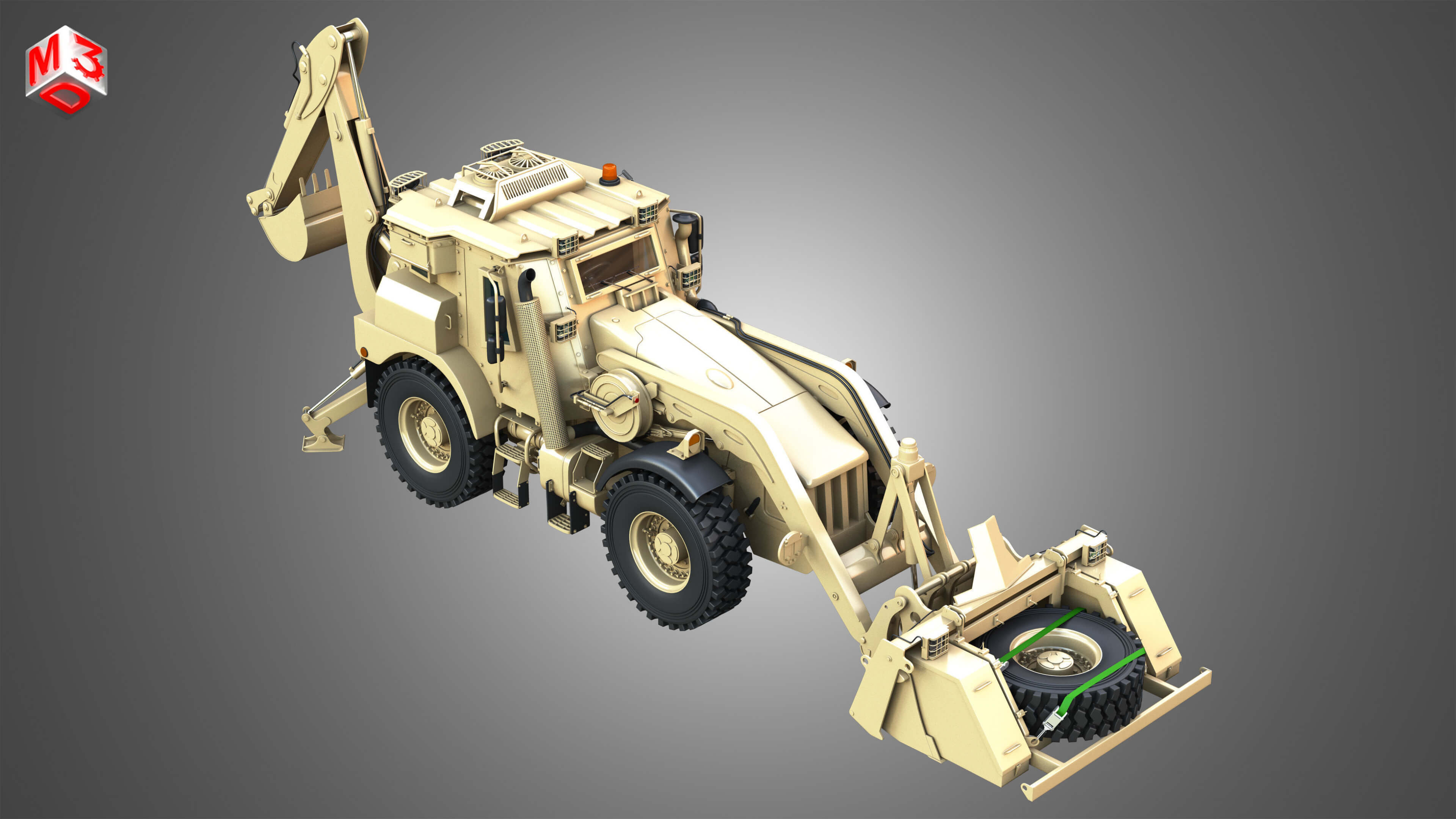 High Mobility Engineer Excavator Hmee - 3D Model by Markos3d