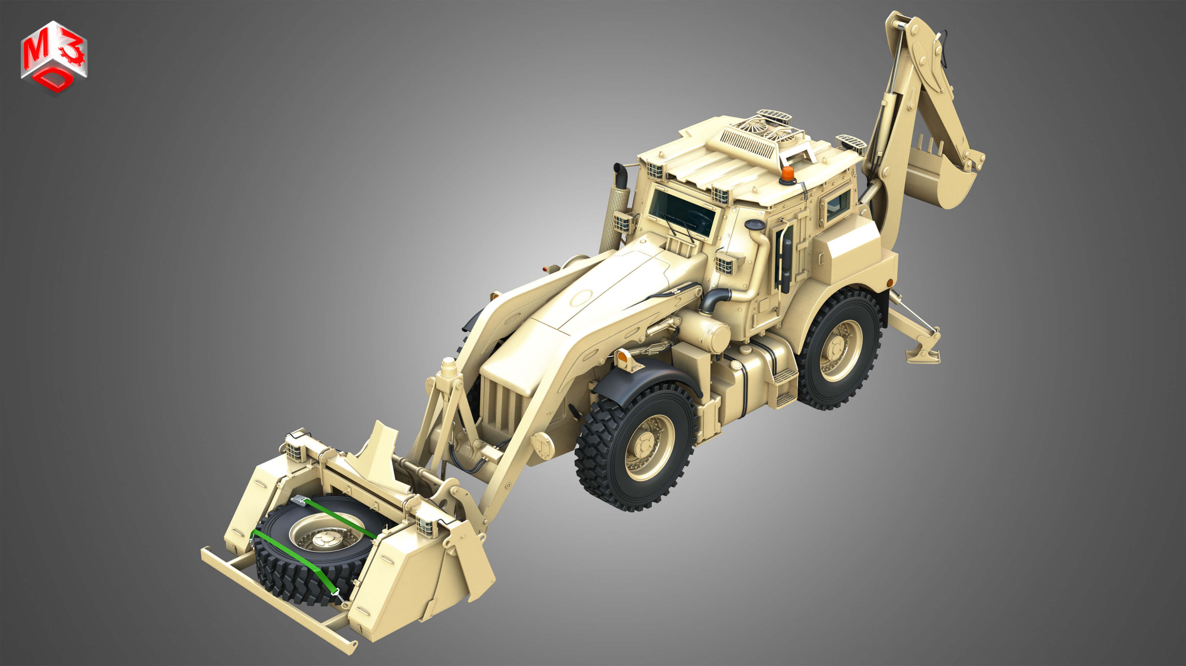 High Mobility Engineer Excavator Hmee - 3D Model by Markos3d