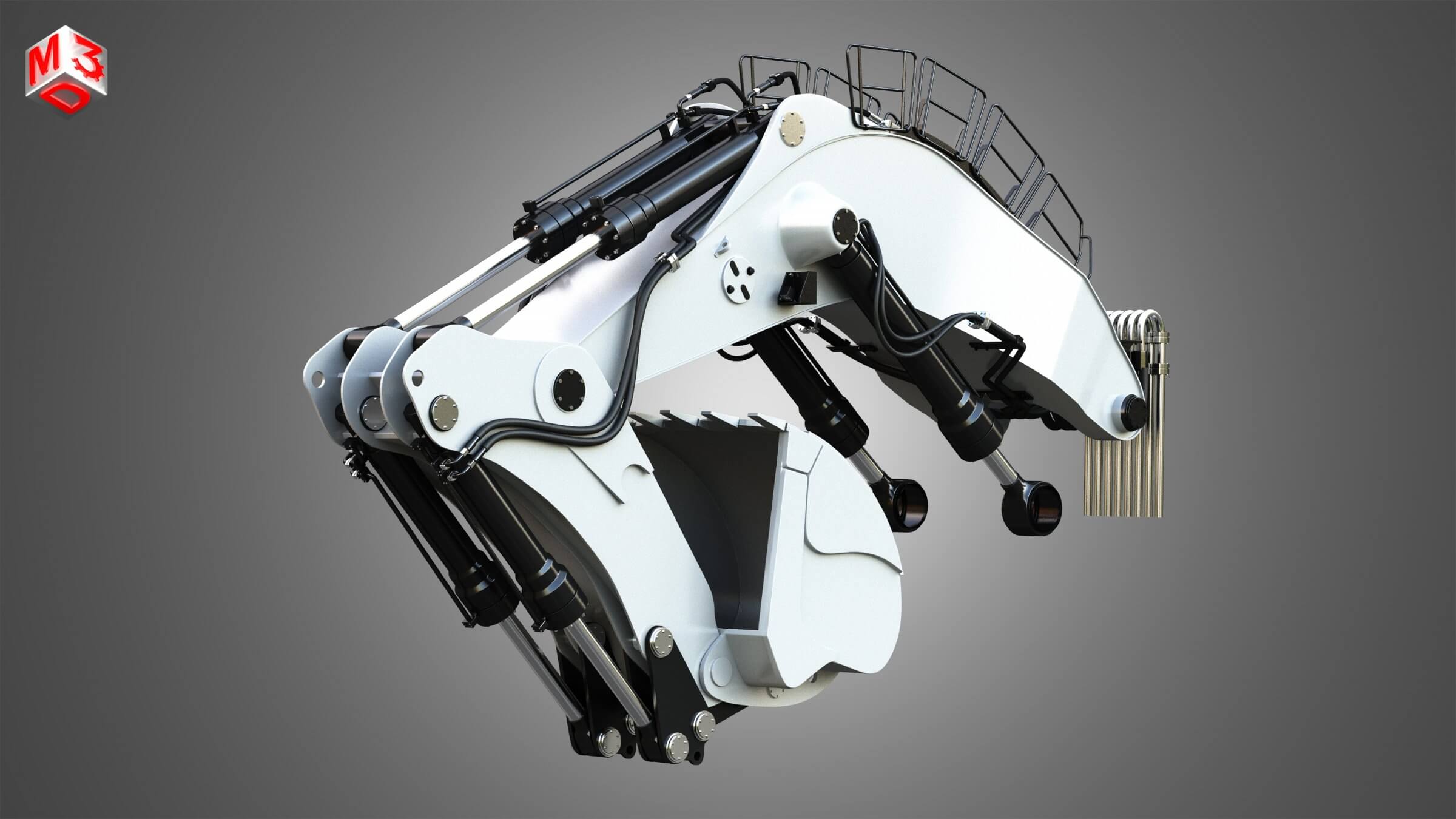 Hydraulic Excavator Arm and Bucket - Liebherr - R9250 3D Model by Markos3d