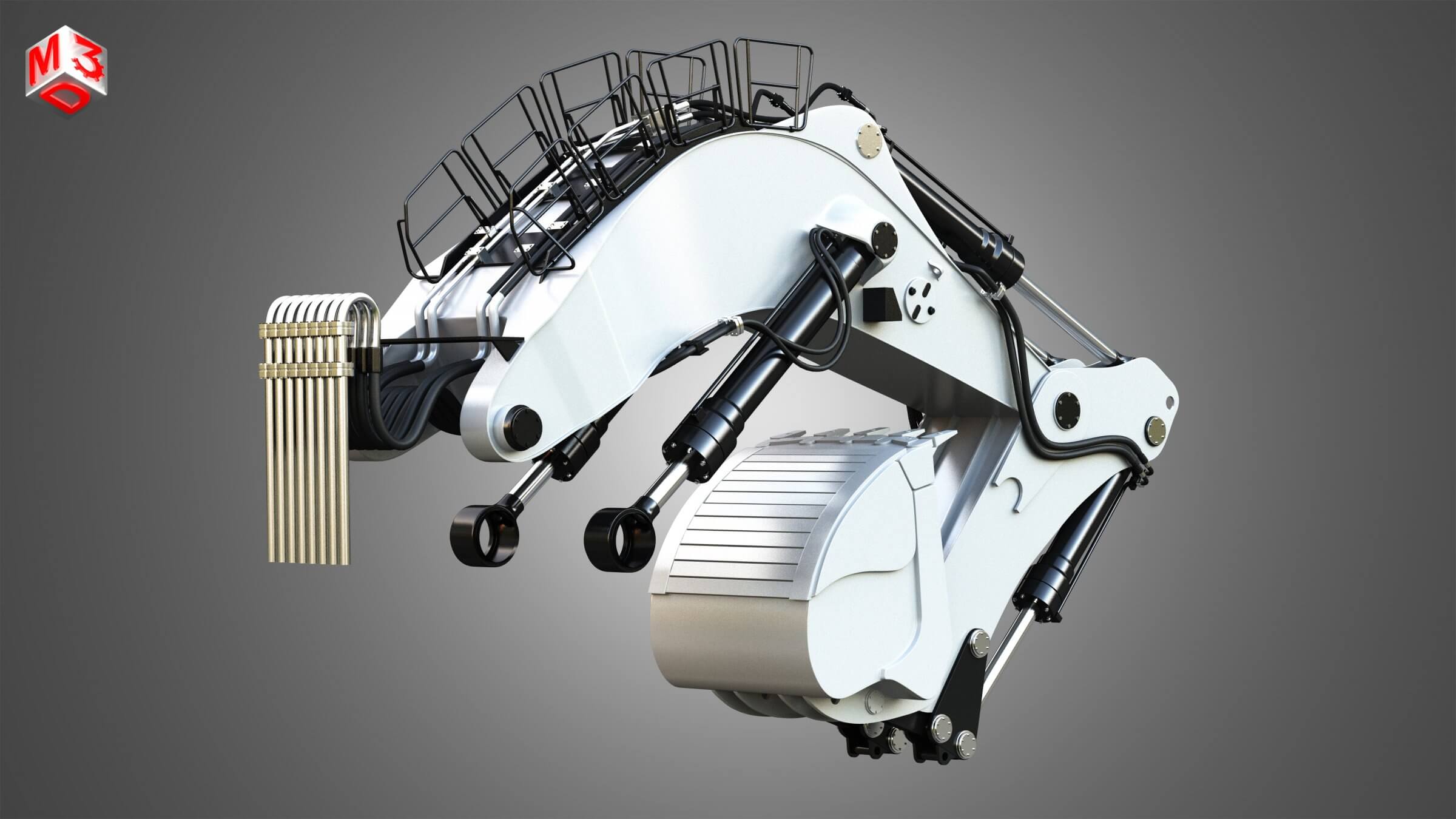 Hydraulic Excavator Arm and Bucket - Liebherr - R9250 3D Model by Markos3d