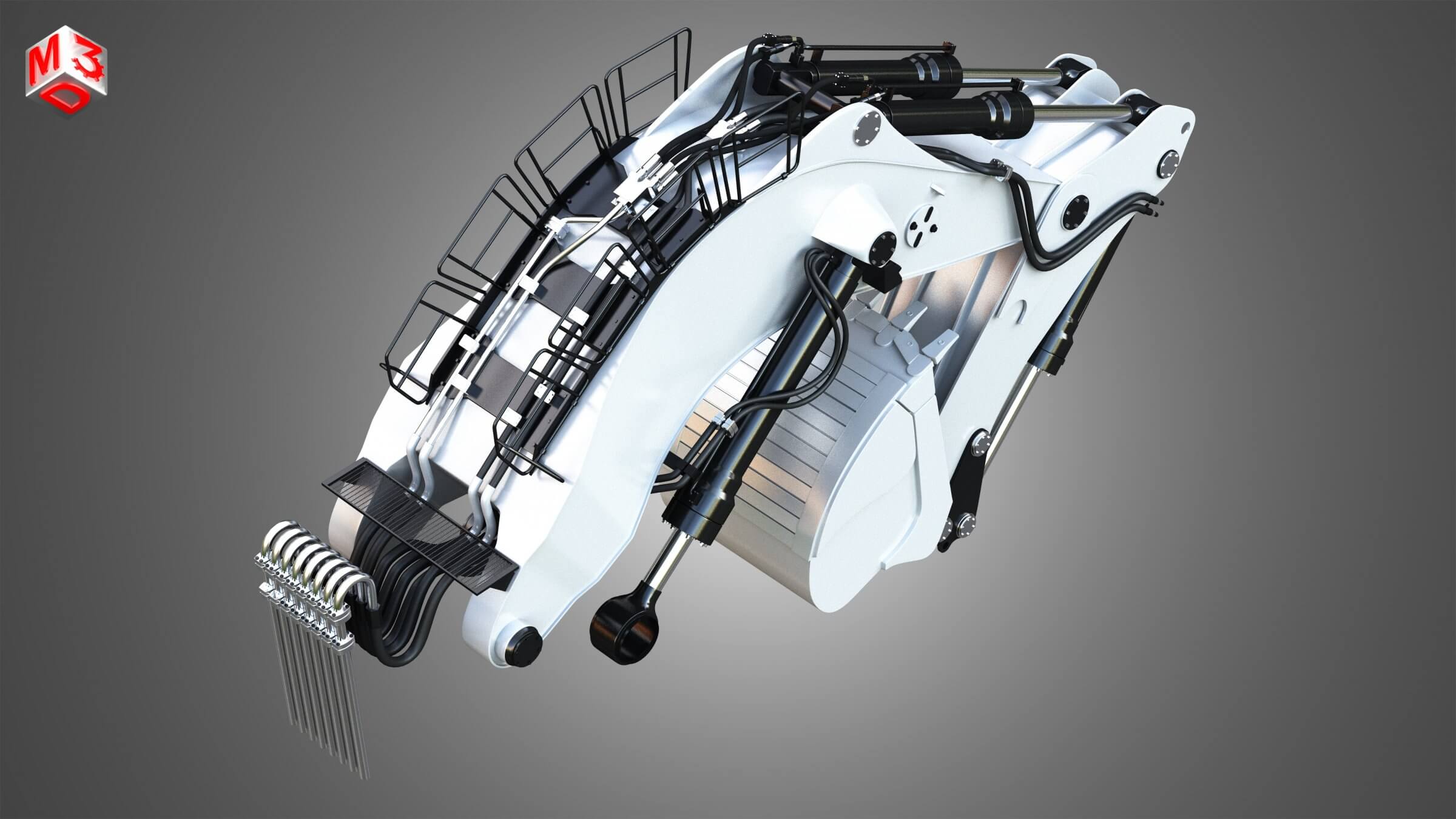 Hydraulic Excavator Arm and Bucket - Liebherr - R9250 3D Model by Markos3d