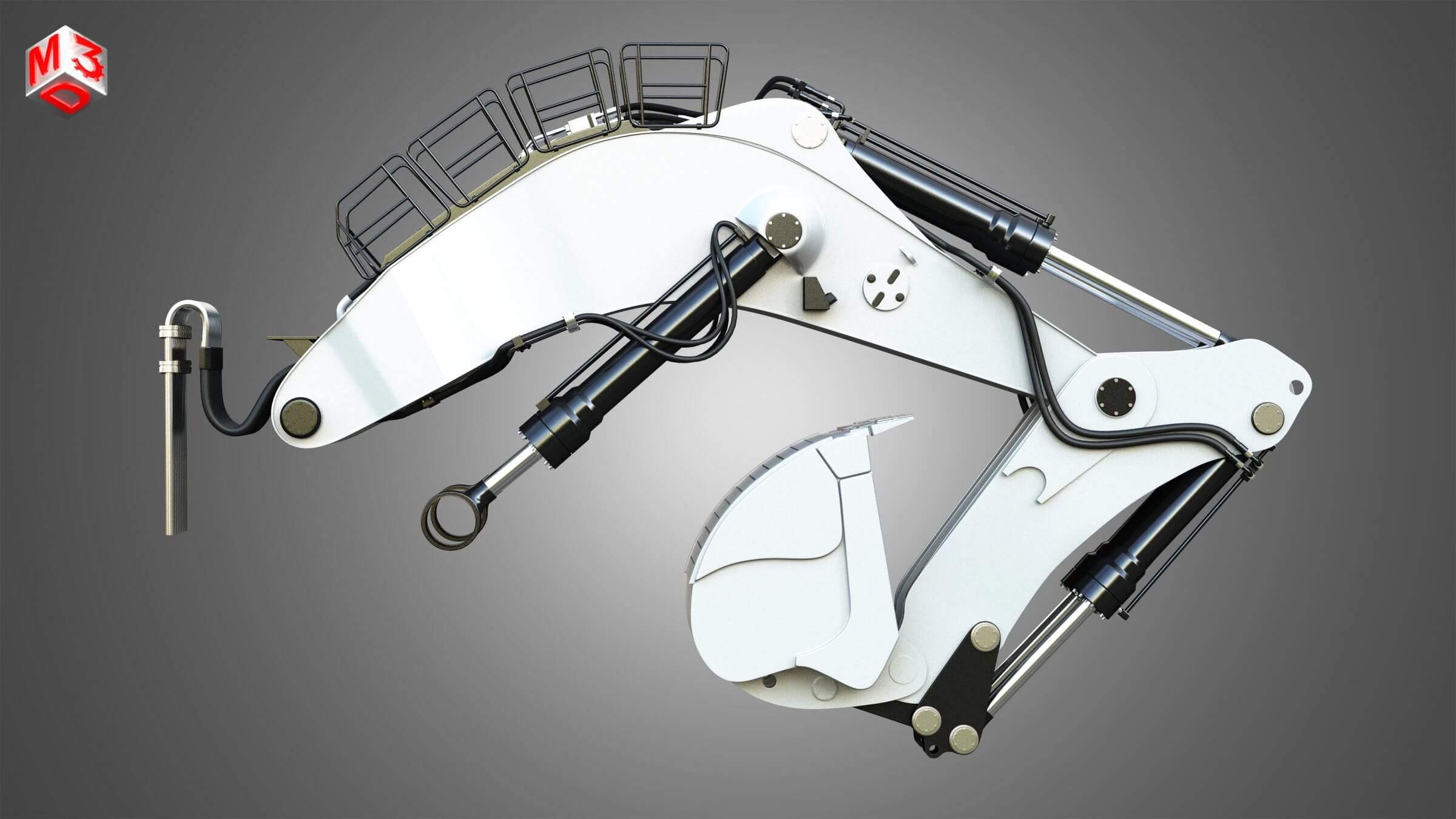 Hydraulic Excavator Arm and Bucket - Liebherr - R9250 3D Model by Markos3d