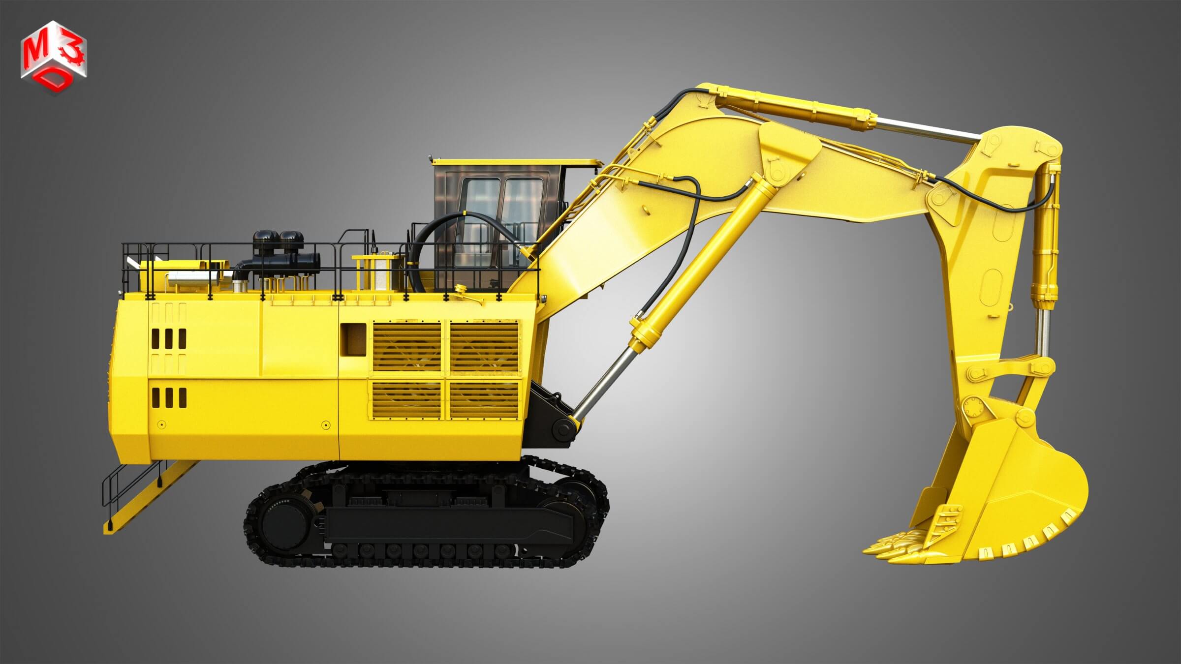Hydraulic Mining Excavator - 3D Model by Markos3d
