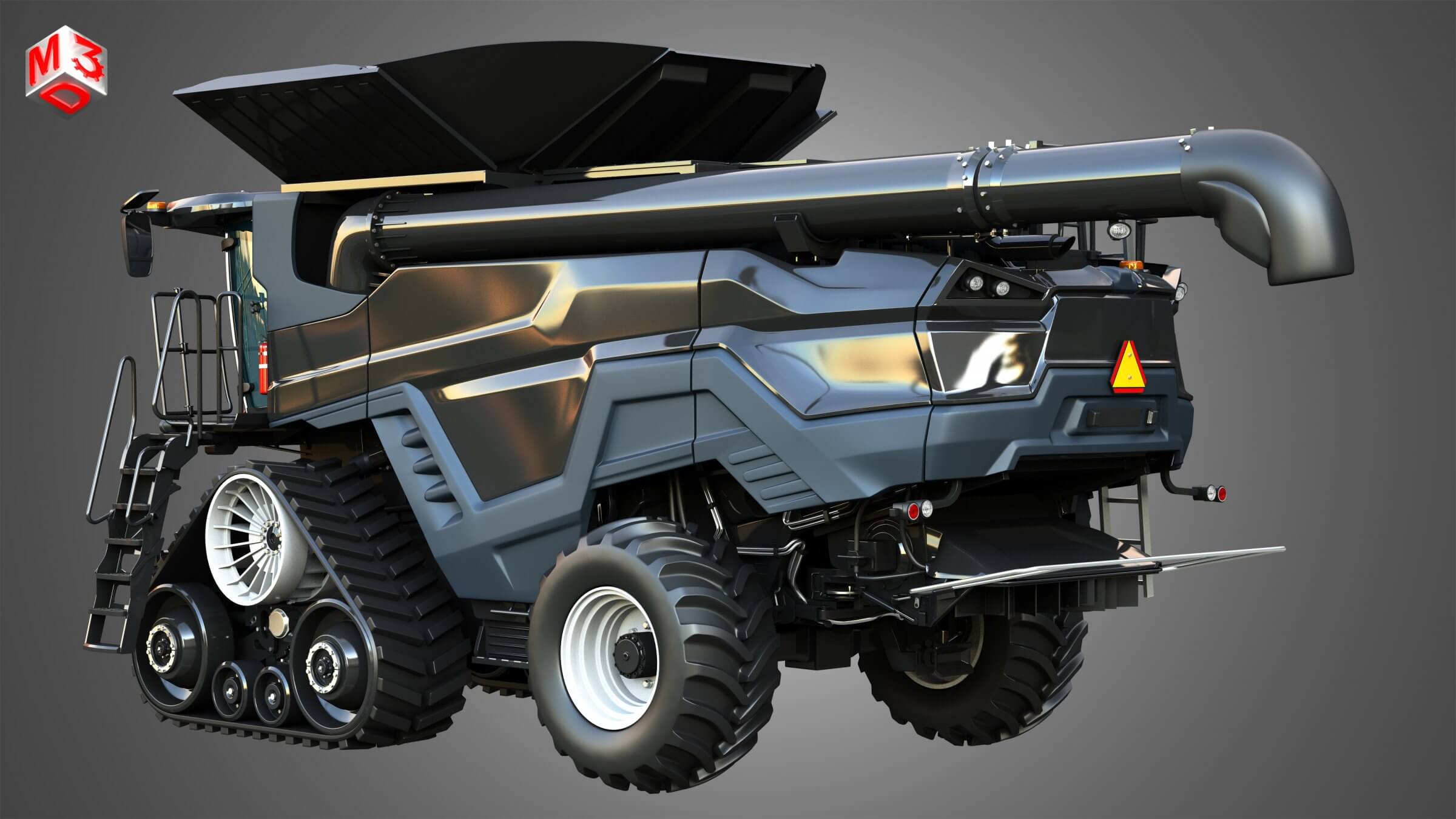 IDEAL - Combine Harvester - Rubber Track System 3D Model by Markos3d