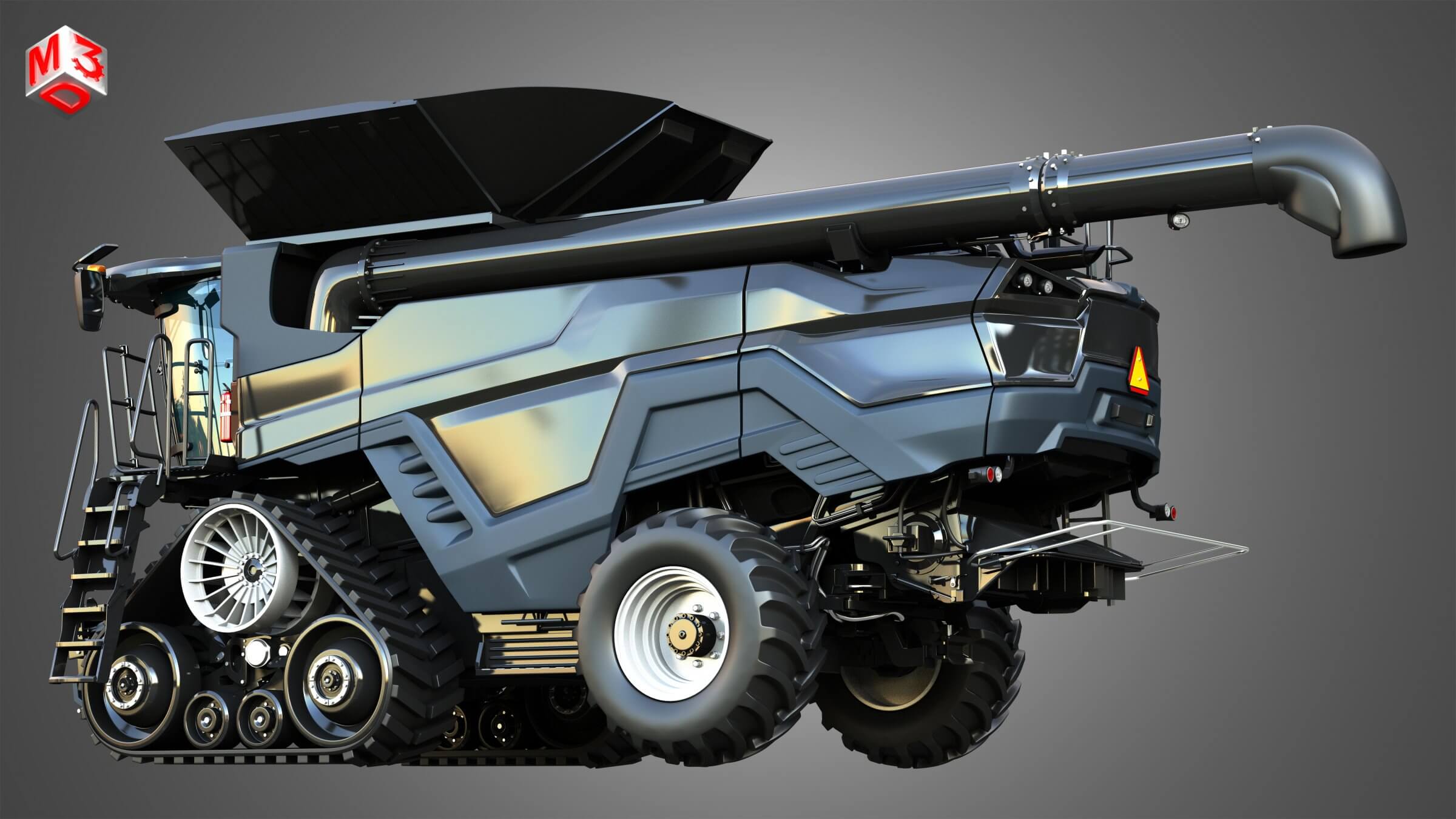 IDEAL - Combine Harvester - Rubber Track System 3D Model by Markos3d