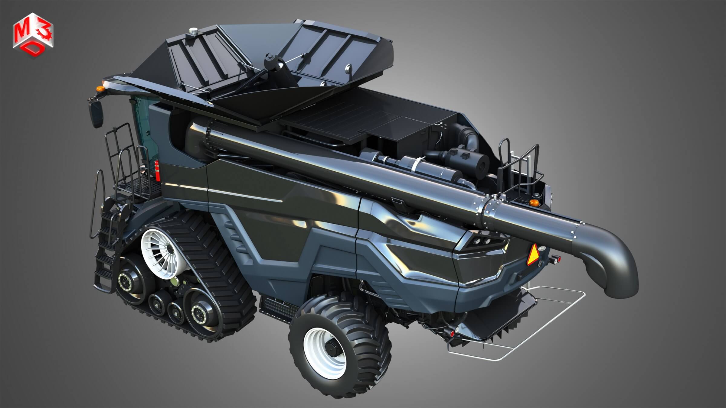 IDEAL - Combine Harvester - Rubber Track System 3D Model by Markos3d