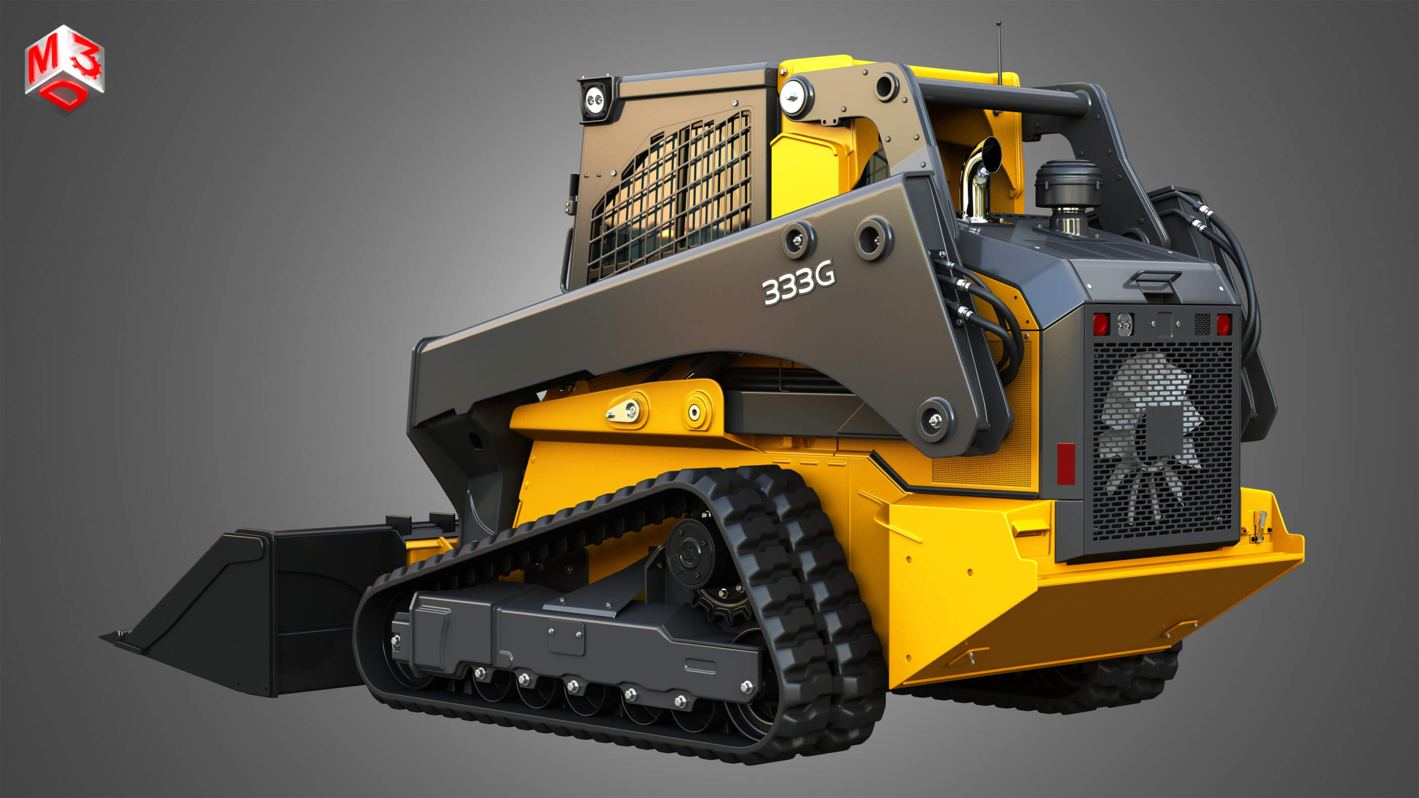 JD - 333G Compact Track Loader Free 3D Model by Markos3d