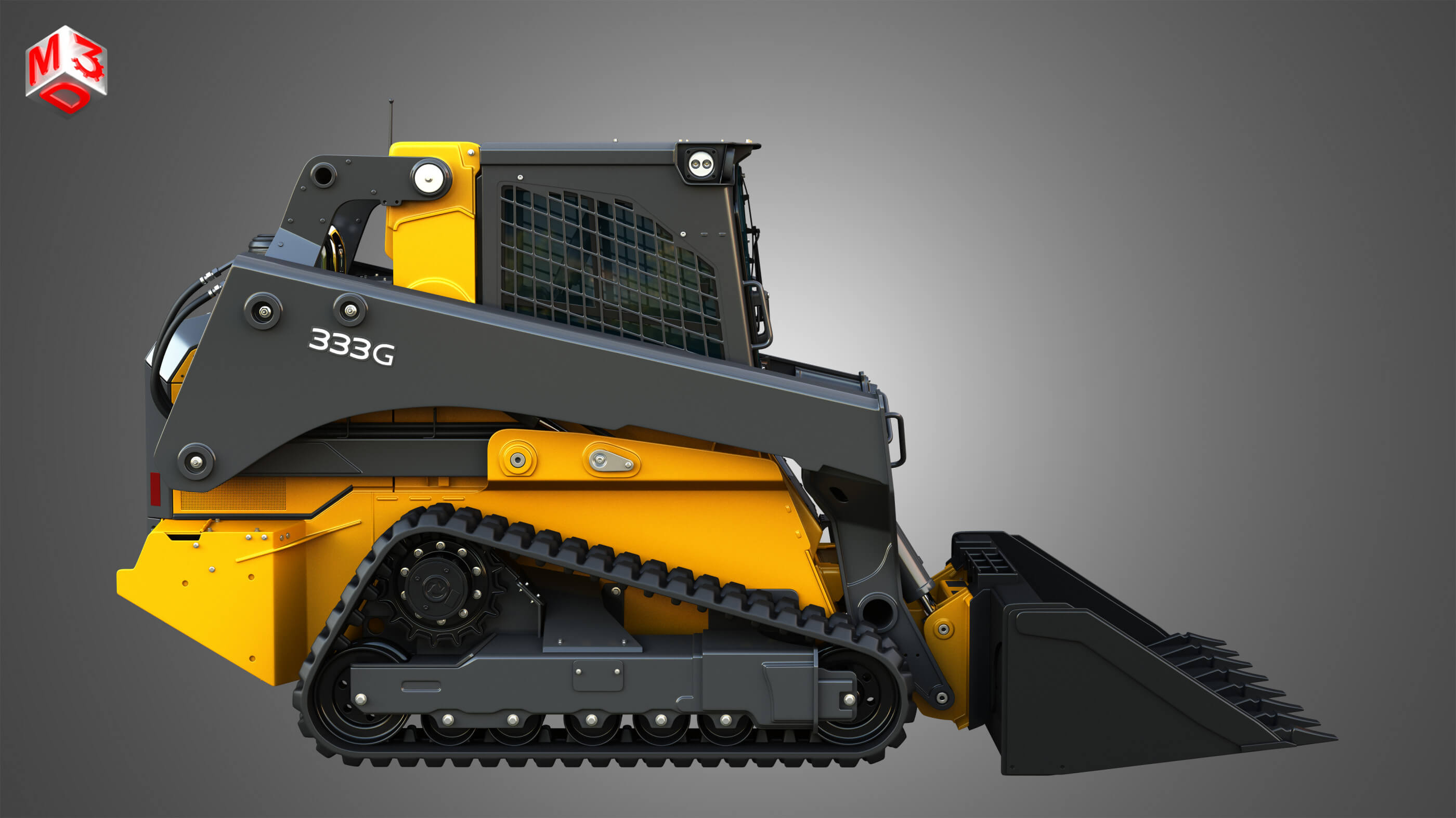JD - 333G Compact Track Loader Free 3D Model by Markos3d