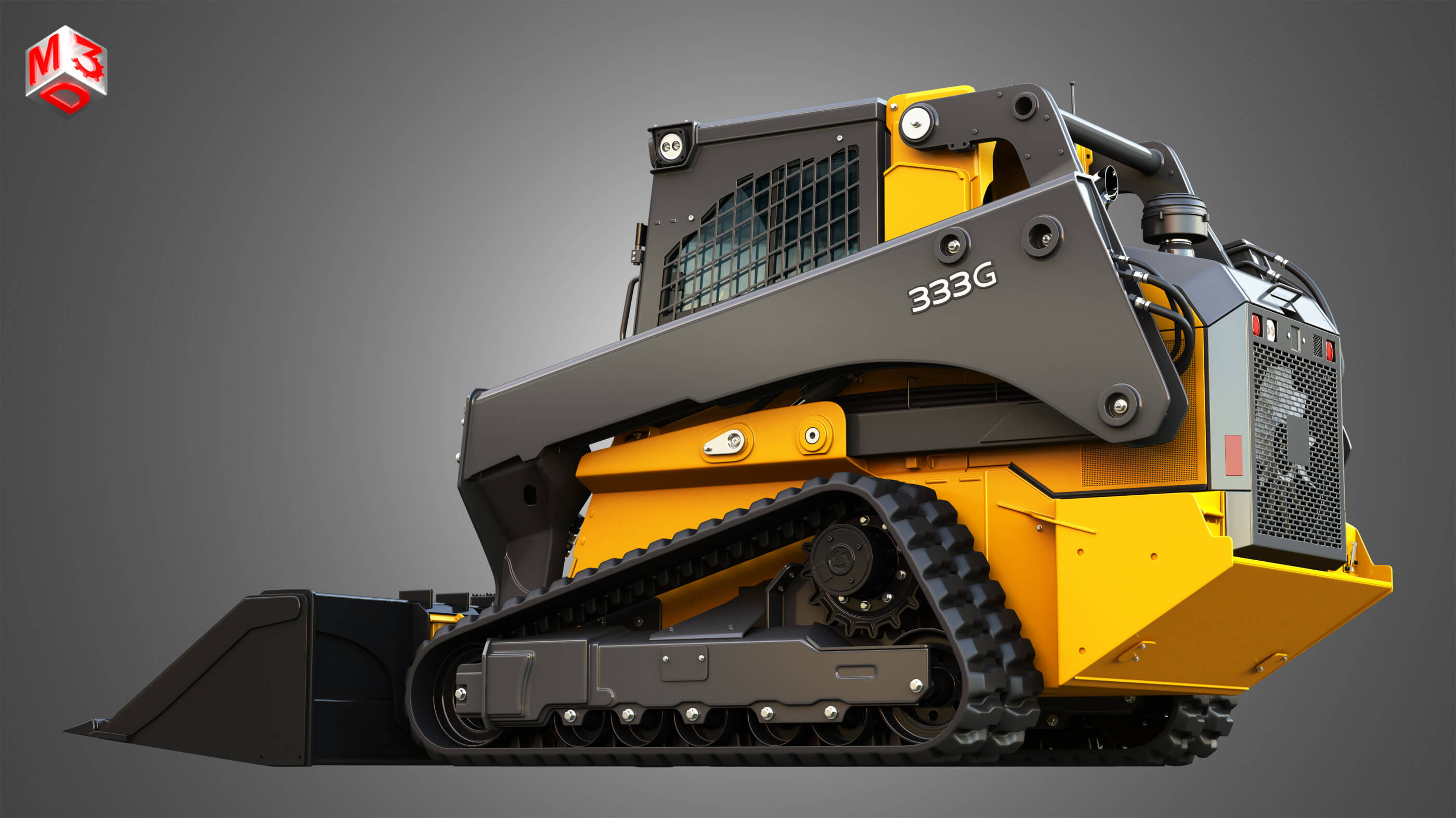 JD - 333G Compact Track Loader Free 3D Model by Markos3d