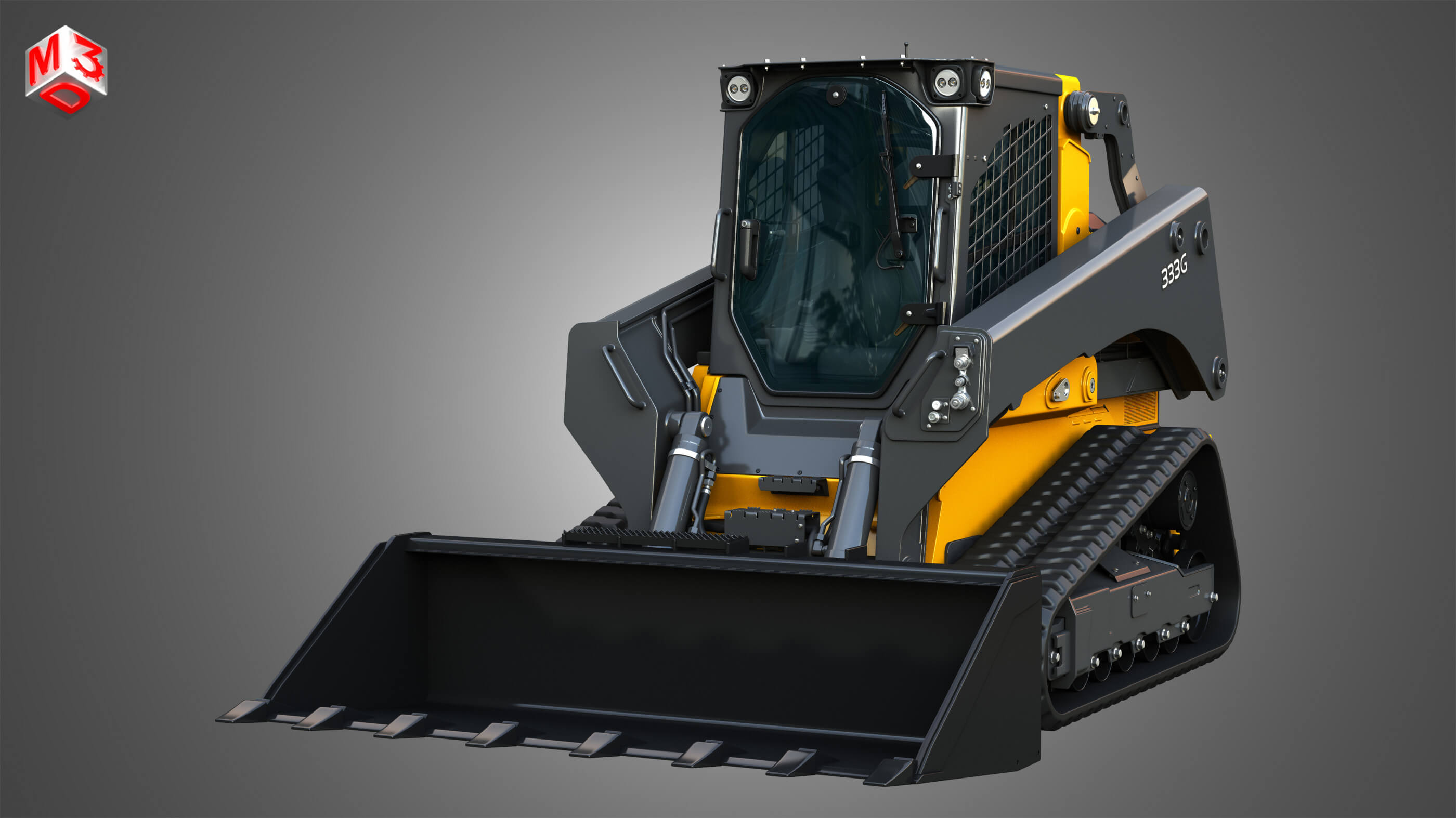 JD - 333G Compact Track Loader Free 3D Model by Markos3d