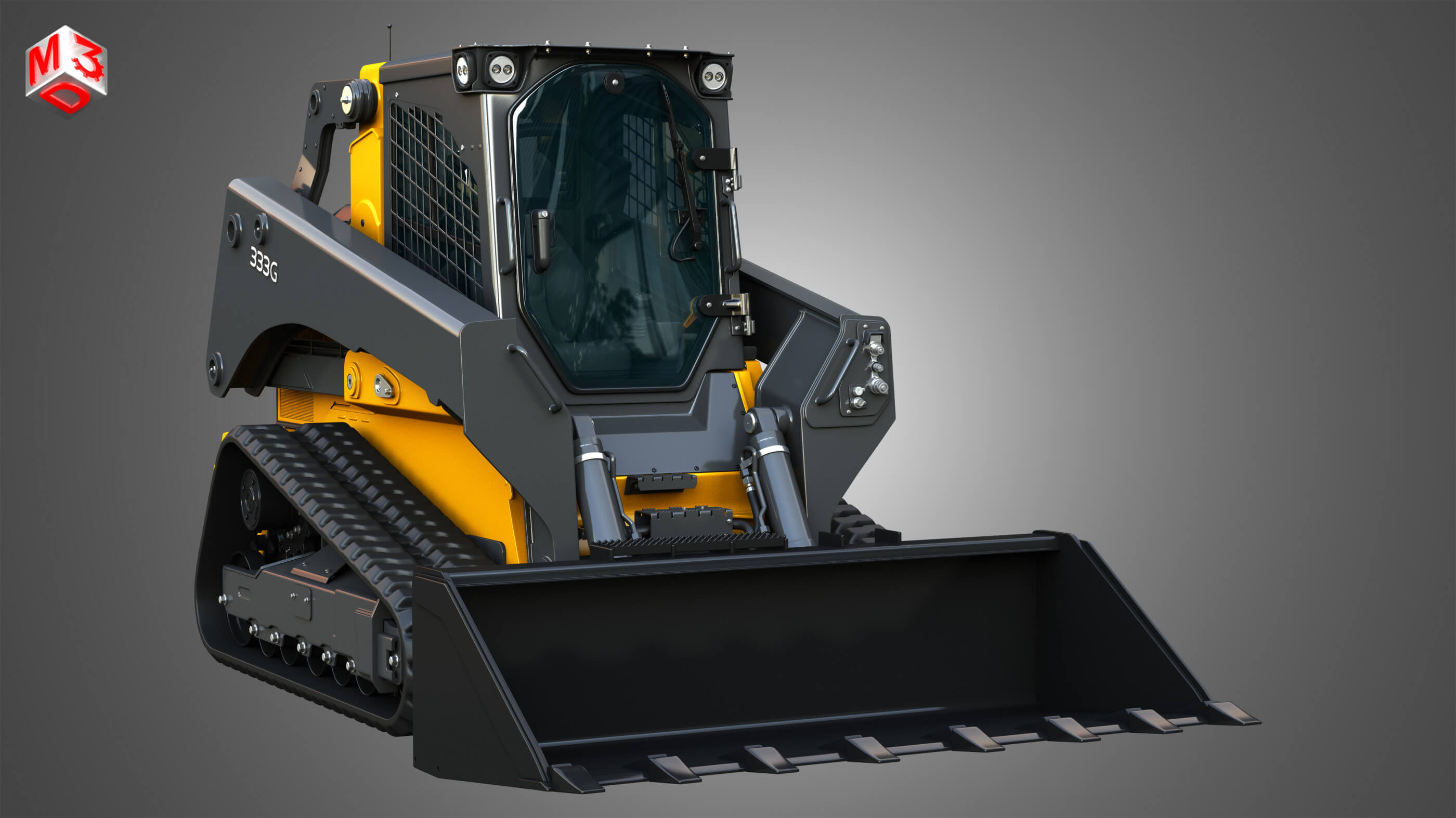 JD - 333G Compact Track Loader Free 3D Model by Markos3d