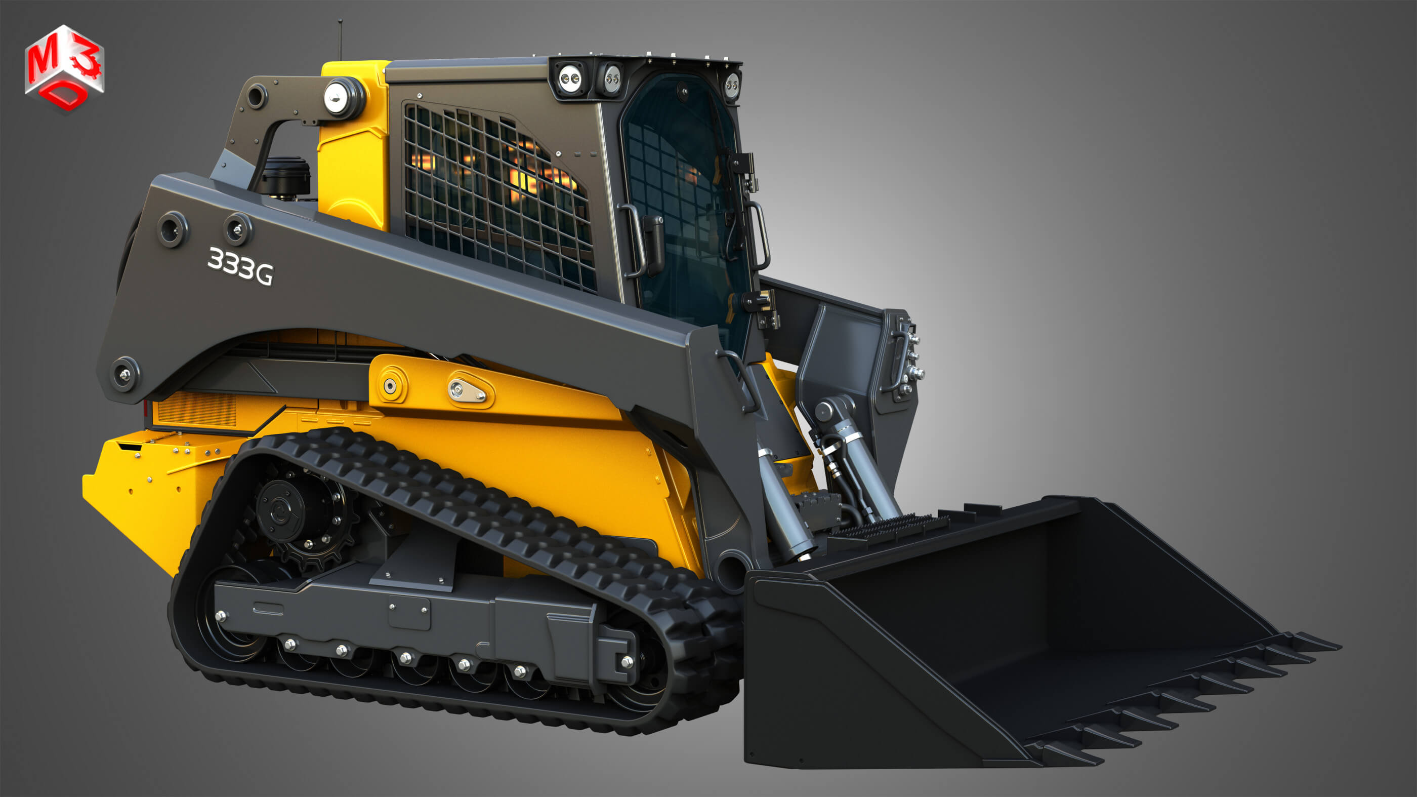 JD - 333G Compact Track Loader Free 3D Model by Markos3d