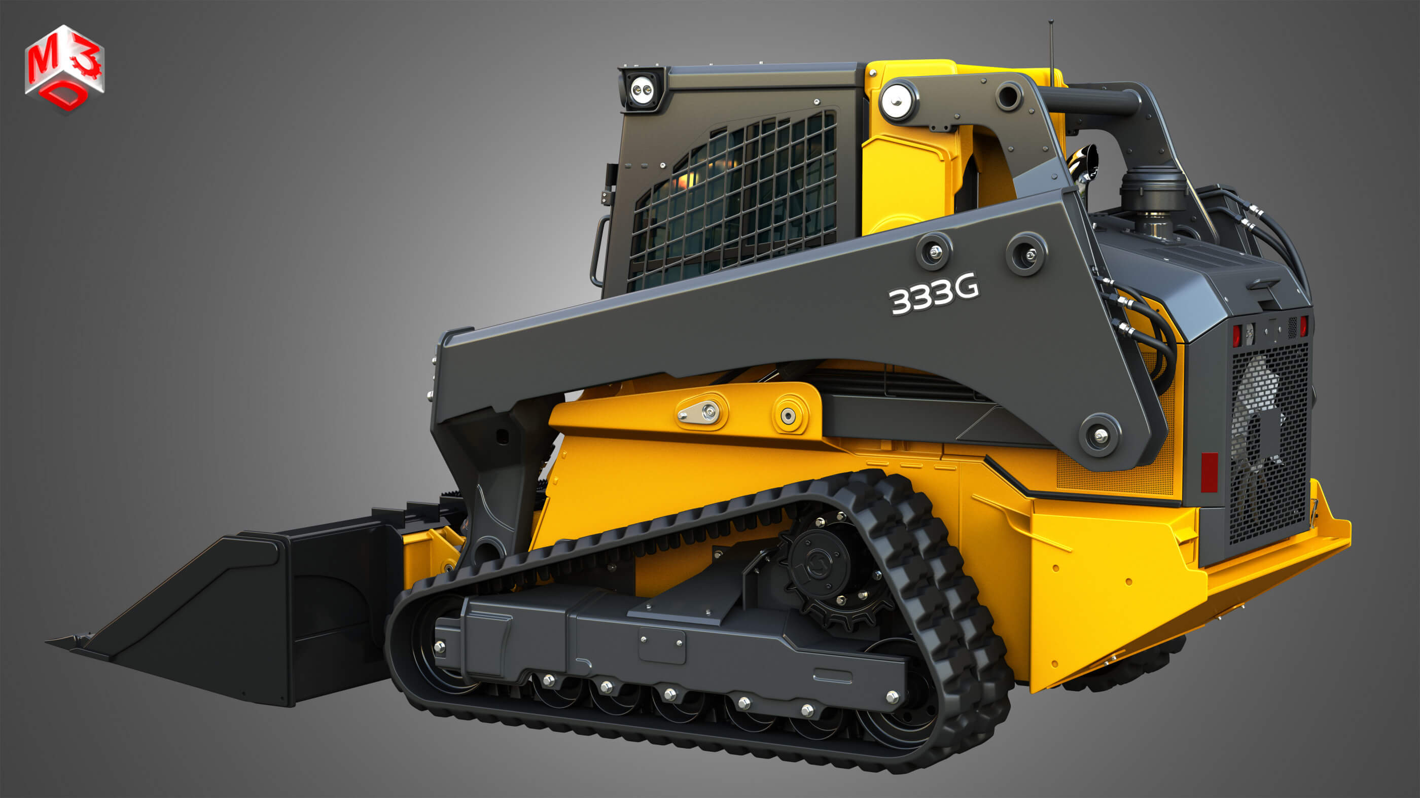 JD - 333G Compact Track Loader Free 3D Model by Markos3d