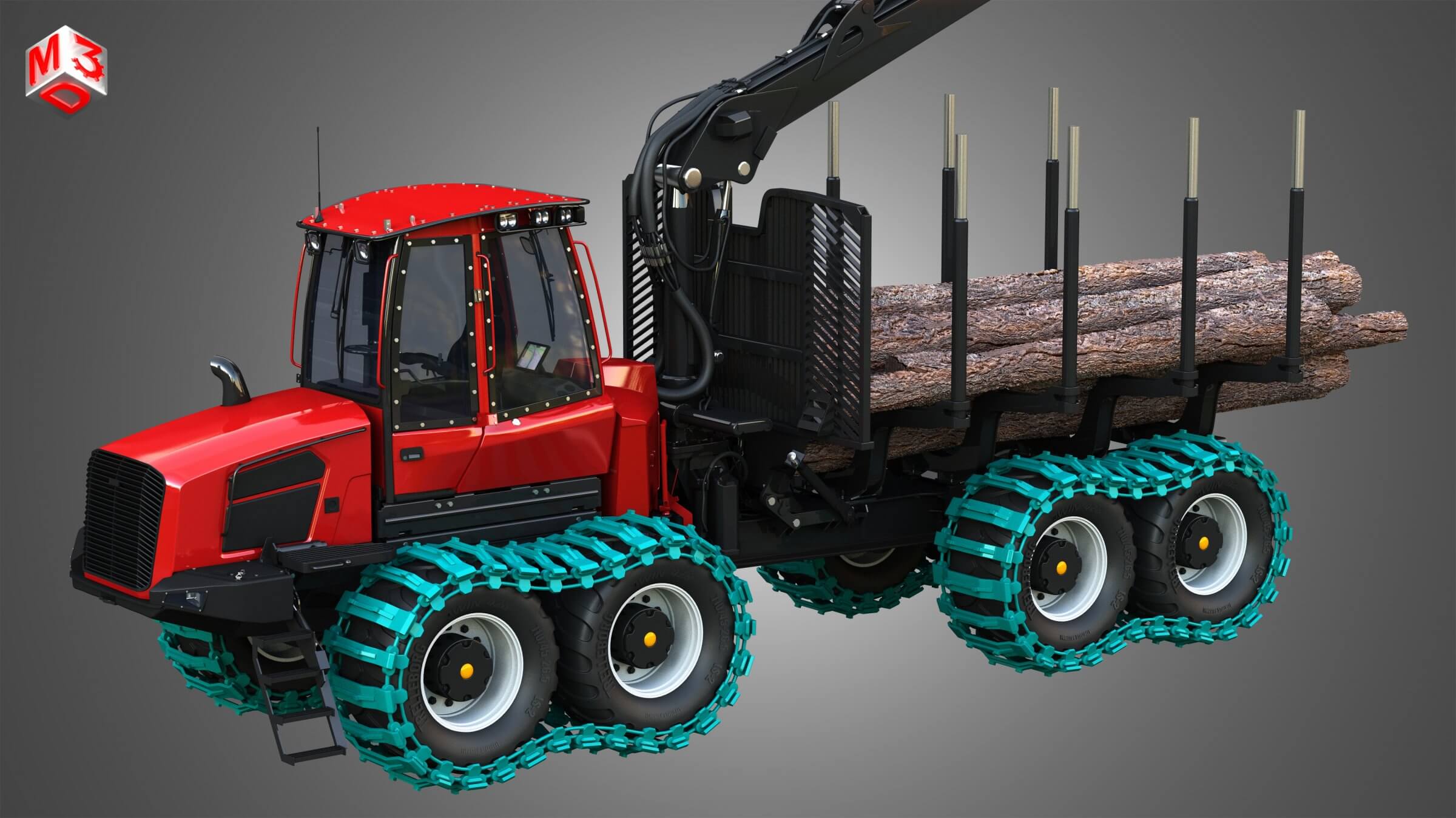 Komatsu 875 Forwarder - 3D Model by Markos3d