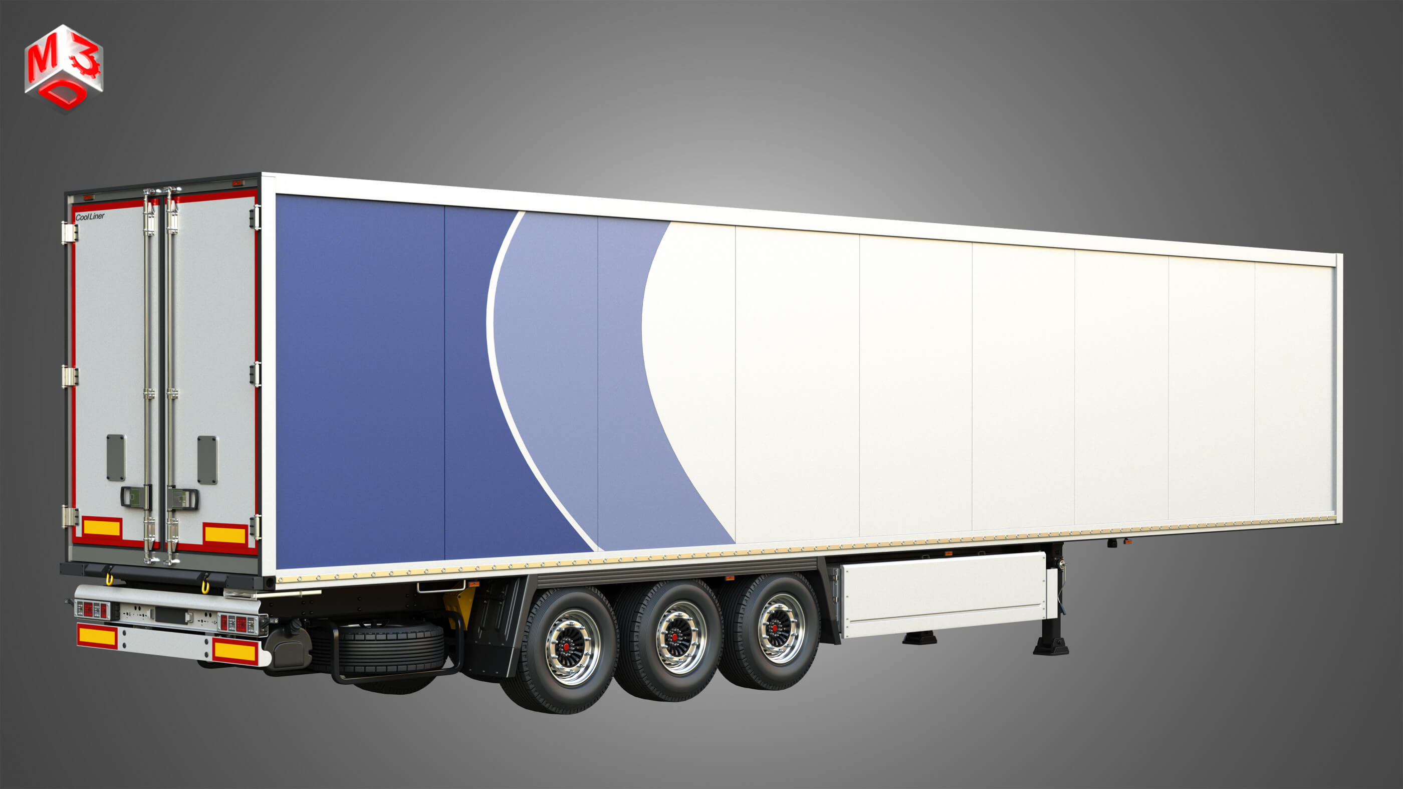 Krone Cool Liner - TKS Refrigerated Semi-Trailer 3D Model by Markos3d