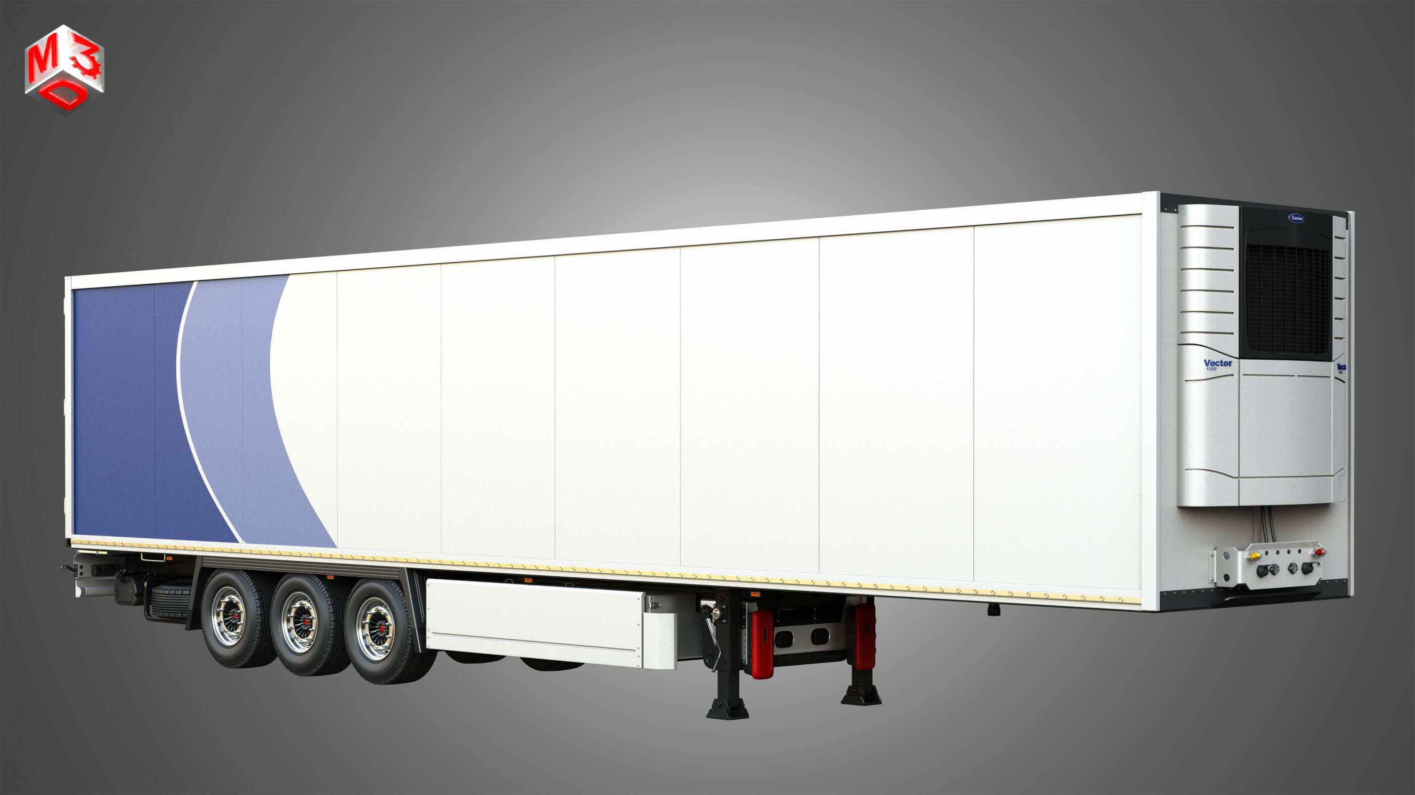 Krone Cool Liner - TKS Refrigerated Semi-Trailer 3D Model by Markos3d