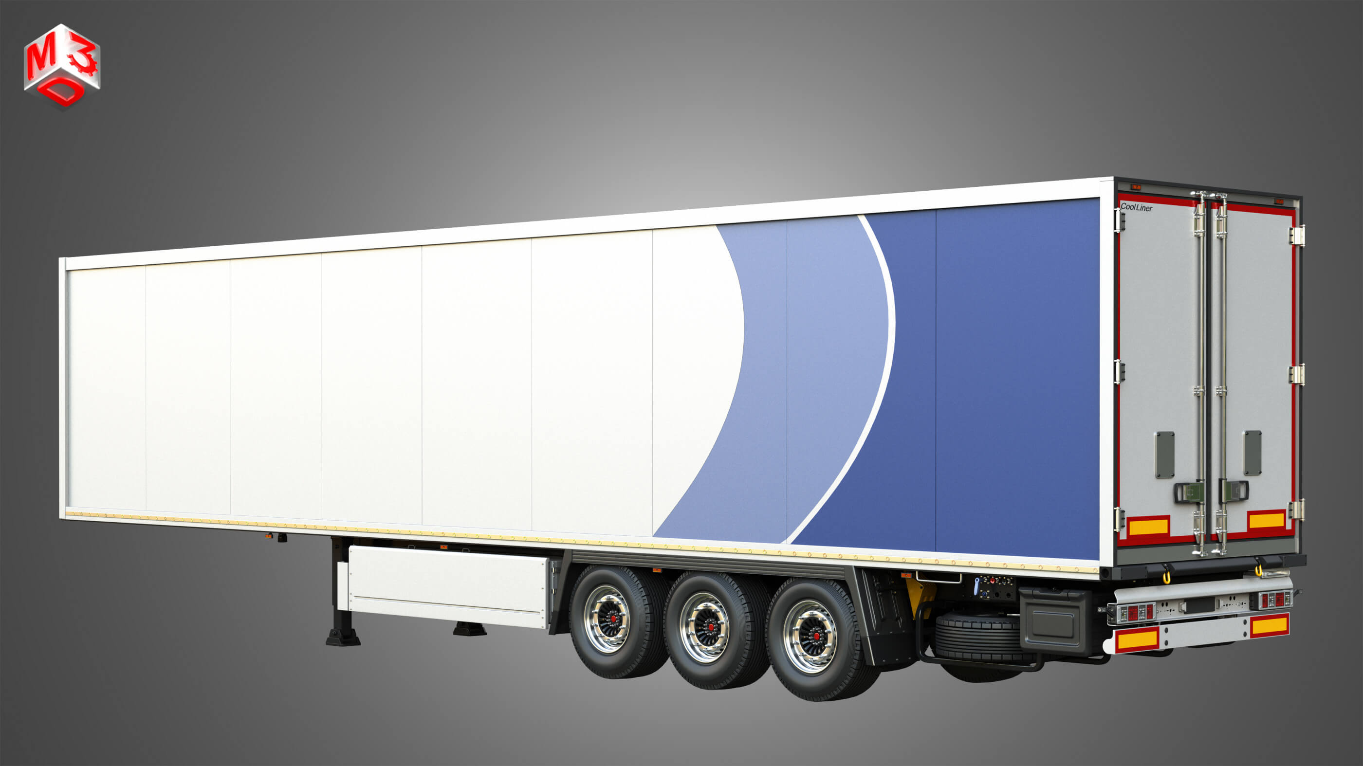 Krone Cool Liner - TKS Refrigerated Semi-Trailer 3D Model by Markos3d