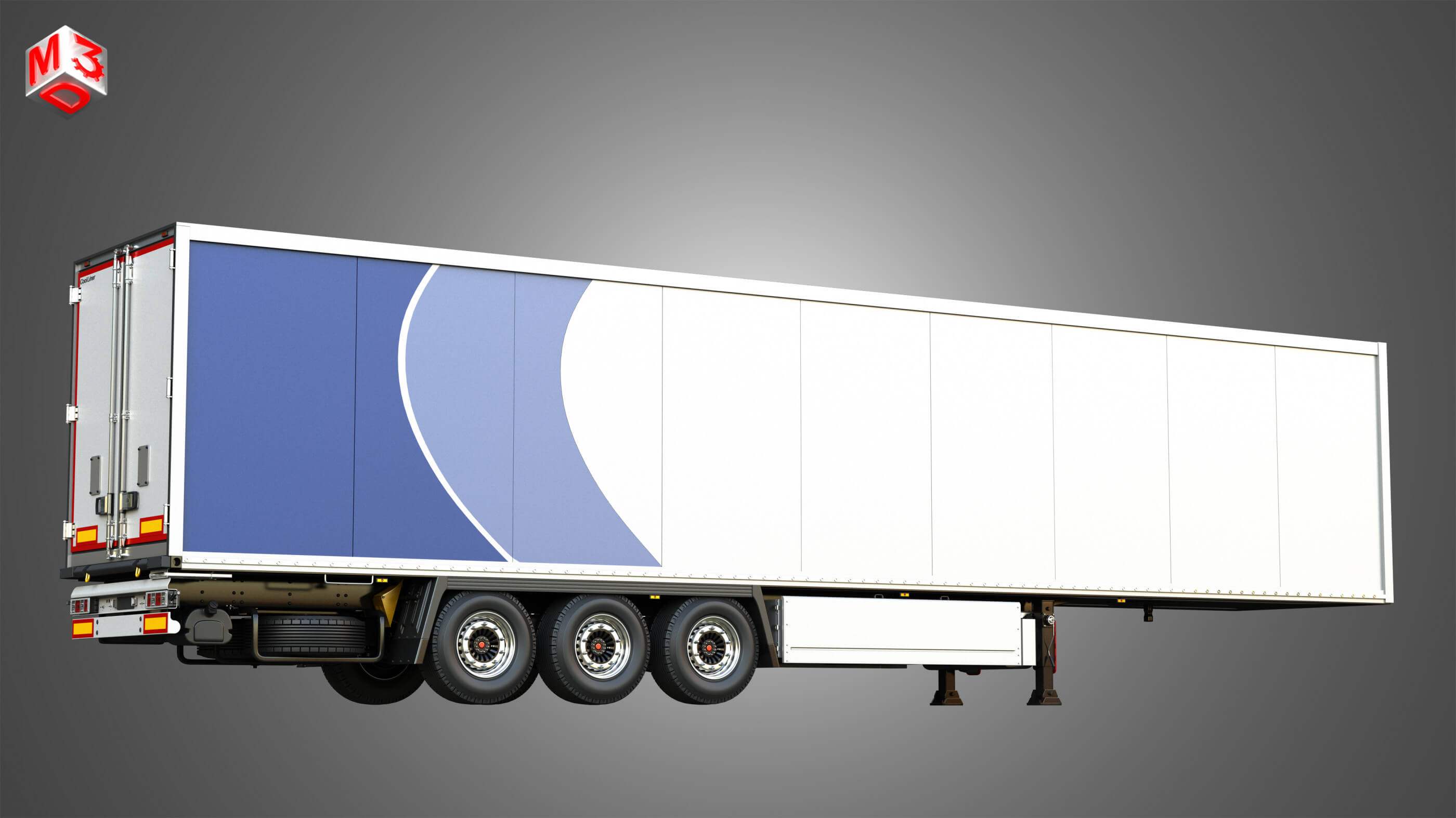 Krone Cool Liner - TKS Refrigerated Semi-Trailer 3D Model by Markos3d