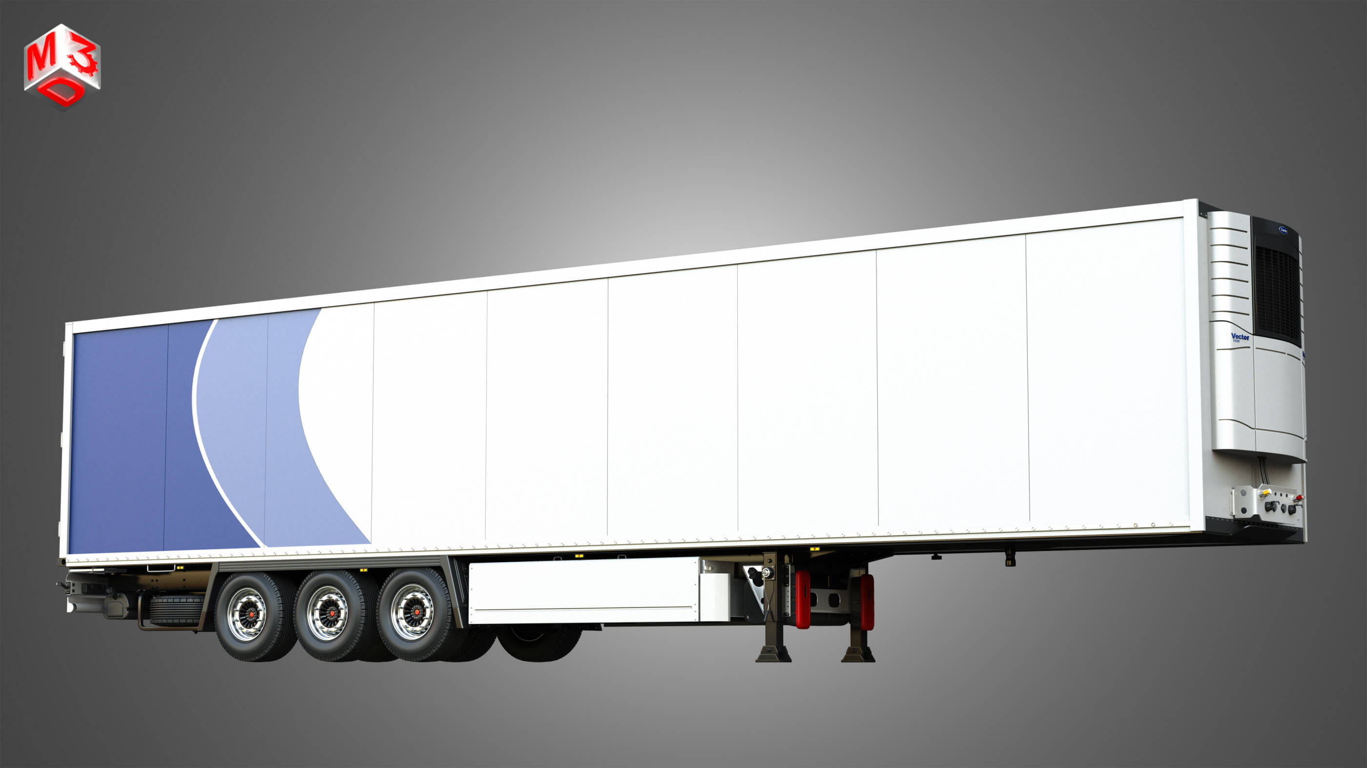 Krone Cool Liner - TKS Refrigerated Semi-Trailer 3D Model by Markos3d