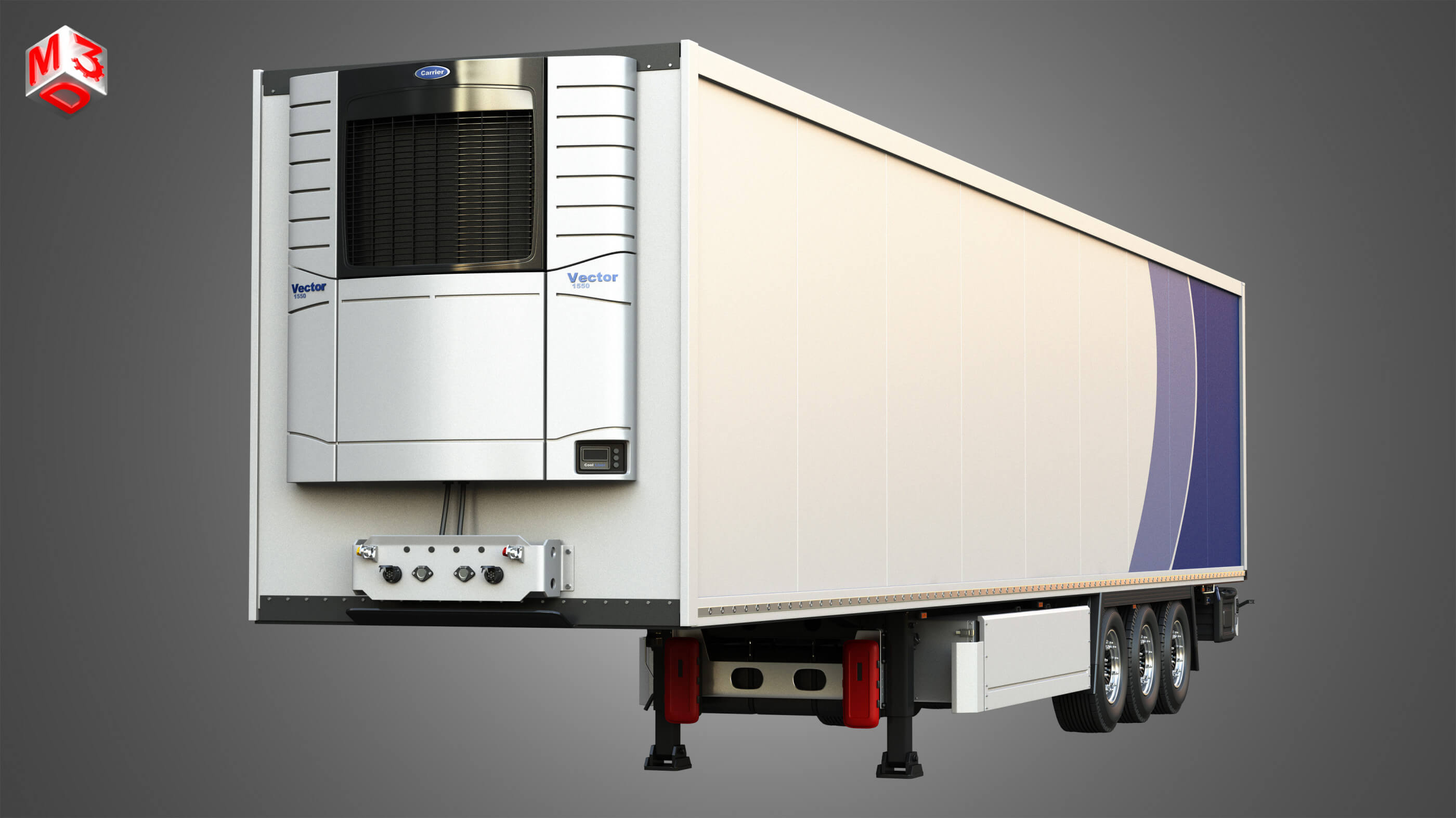 Krone Cool Liner - TKS Refrigerated Semi-Trailer 3D Model by Markos3d