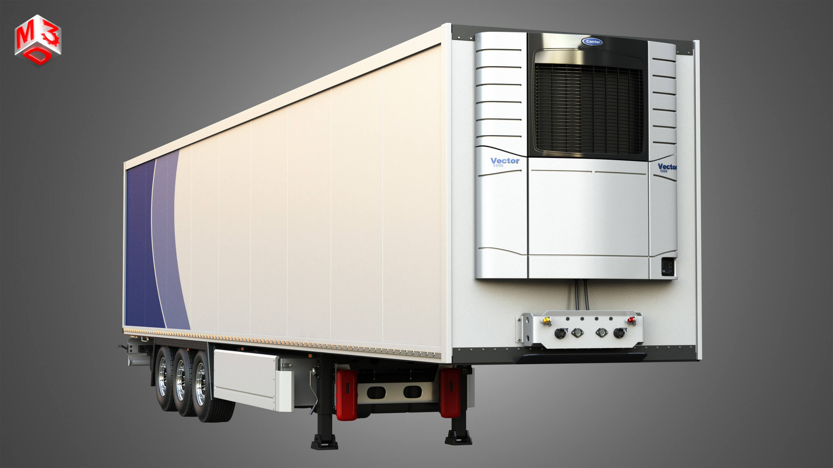Krone Cool Liner - TKS Refrigerated Semi-Trailer 3D Model by Markos3d