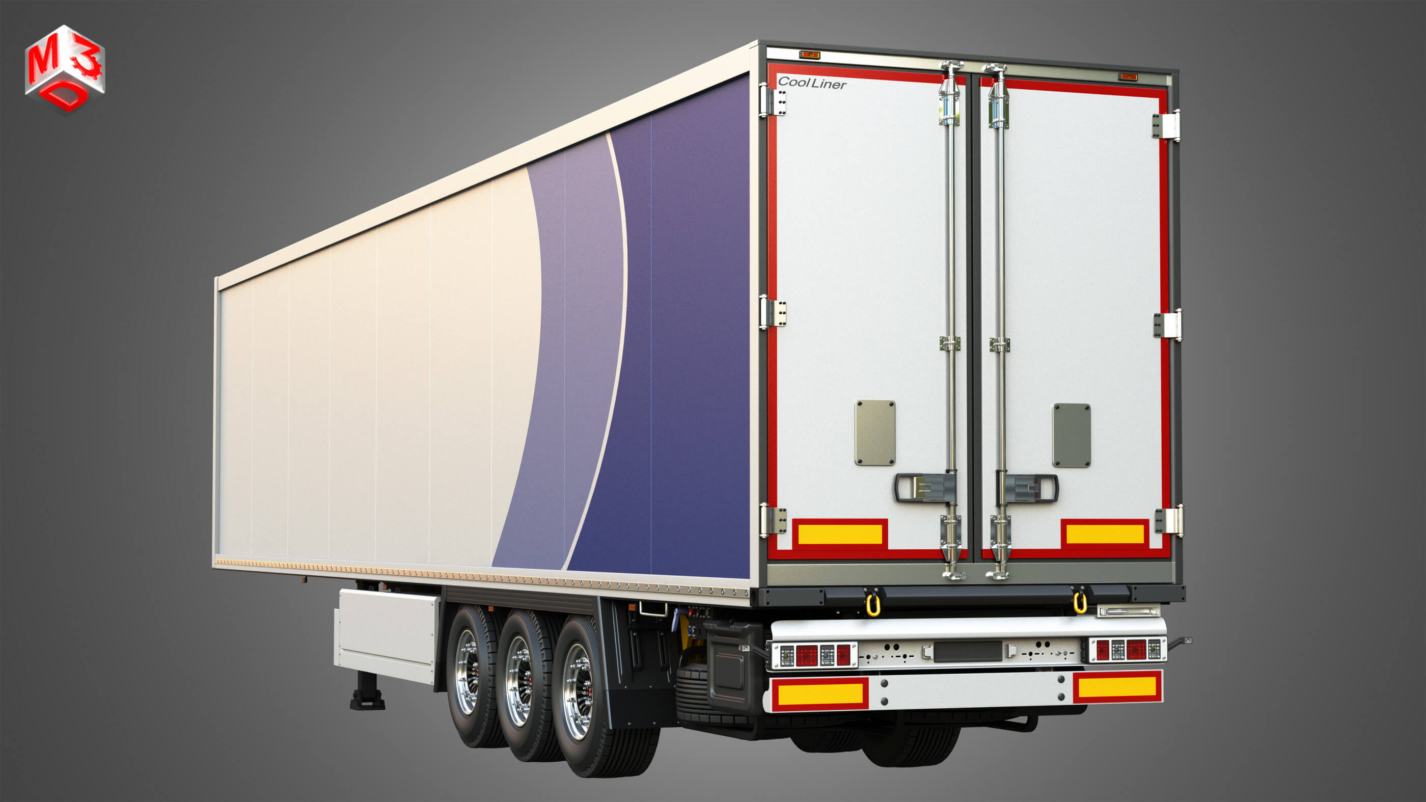 Krone Cool Liner - TKS Refrigerated Semi-Trailer 3D Model by Markos3d