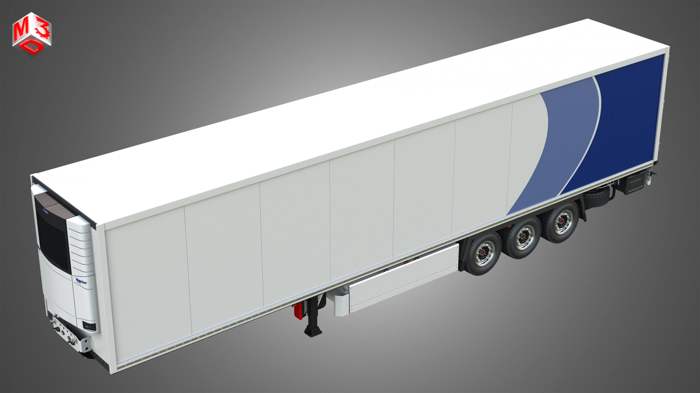 Krone Cool Liner - TKS Refrigerated Semi-Trailer 3D Model by Markos3d