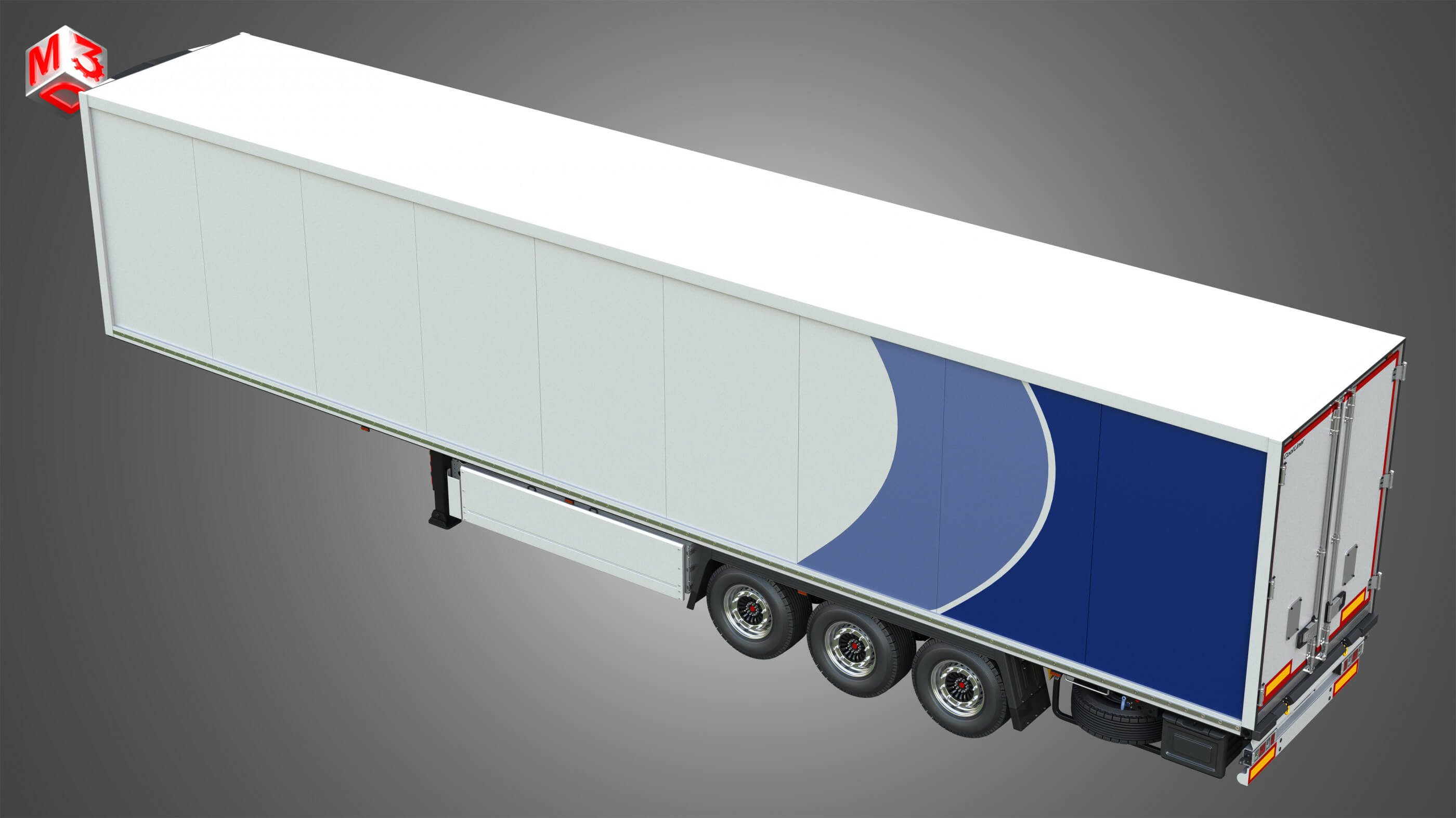 Krone Cool Liner - TKS Refrigerated Semi-Trailer 3D Model by Markos3d