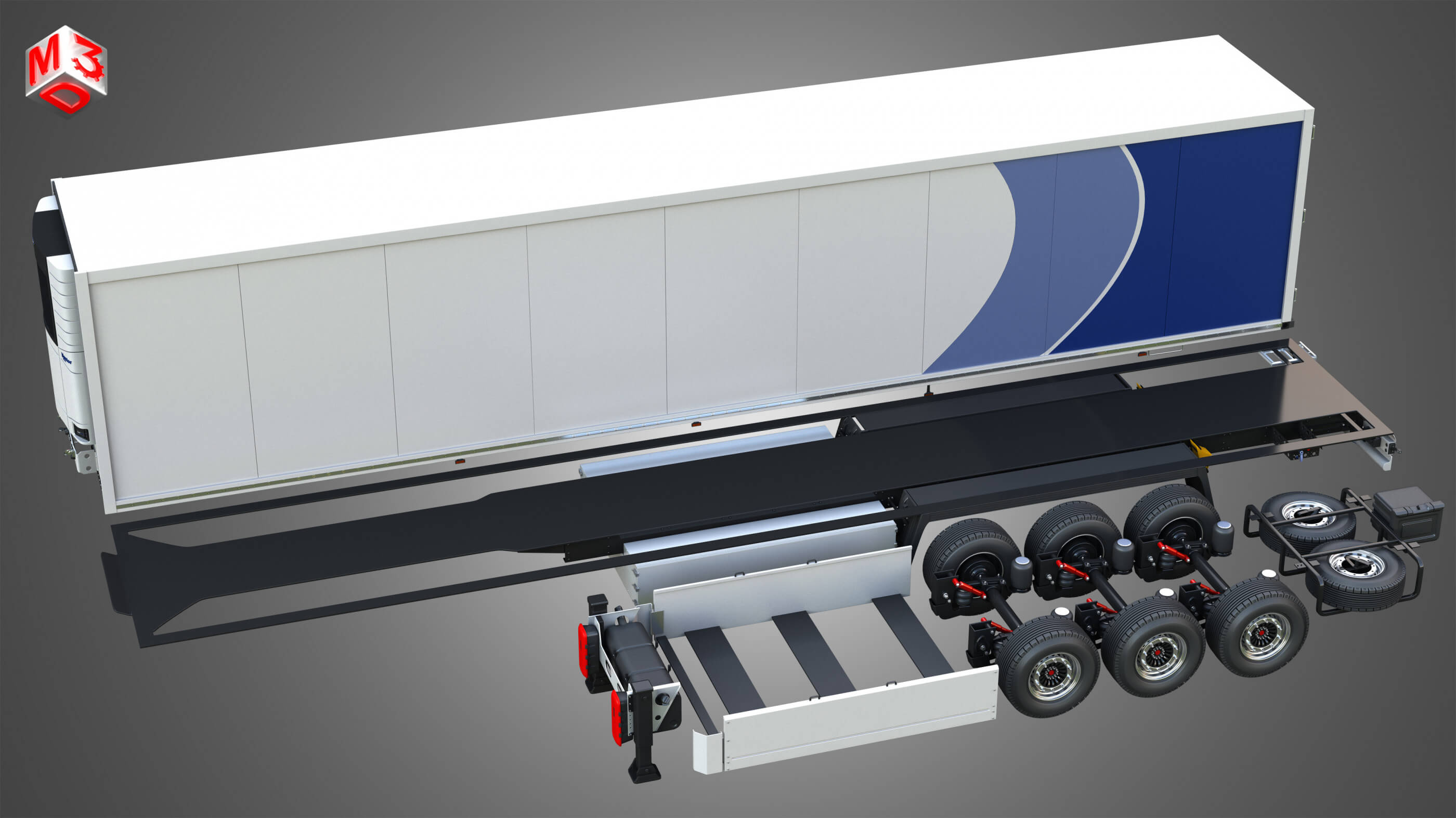 Krone Cool Liner - TKS Refrigerated Semi-Trailer 3D Model by Markos3d