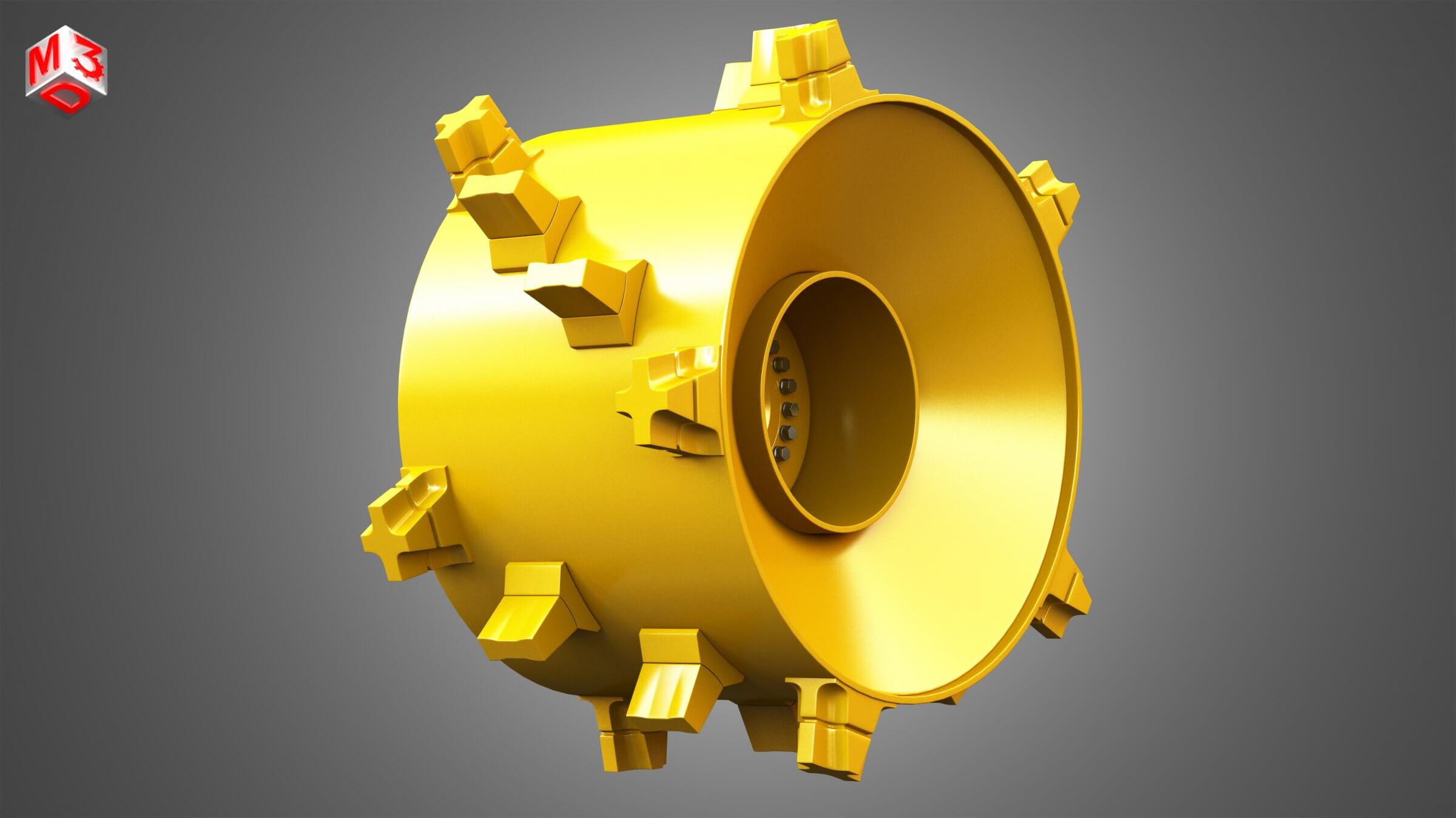 Landfill Compactor - Wheel 3D Model by Markos3d