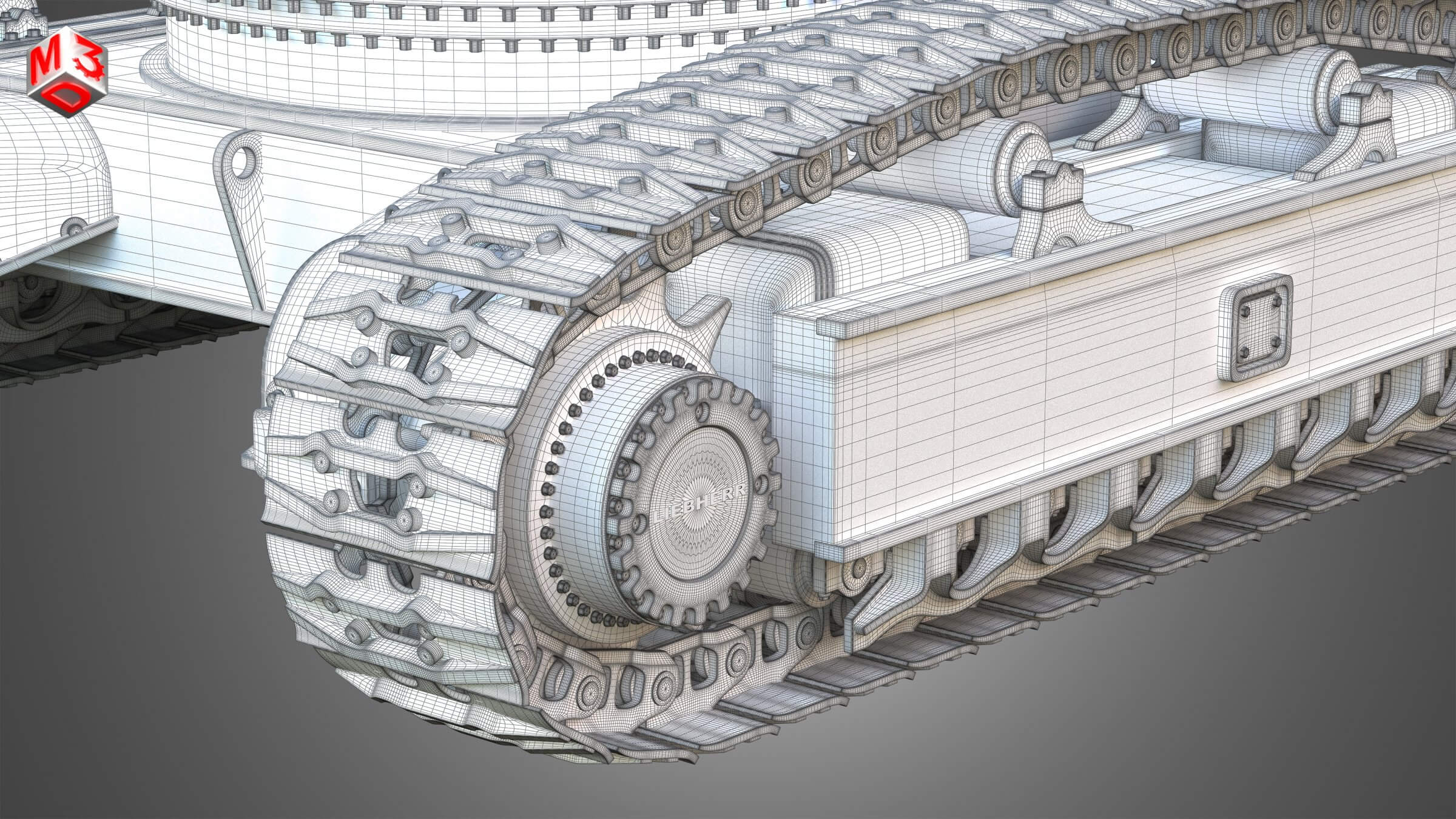 Liebherr R9250 Tracks - Crawler 3D Model by Markos3d