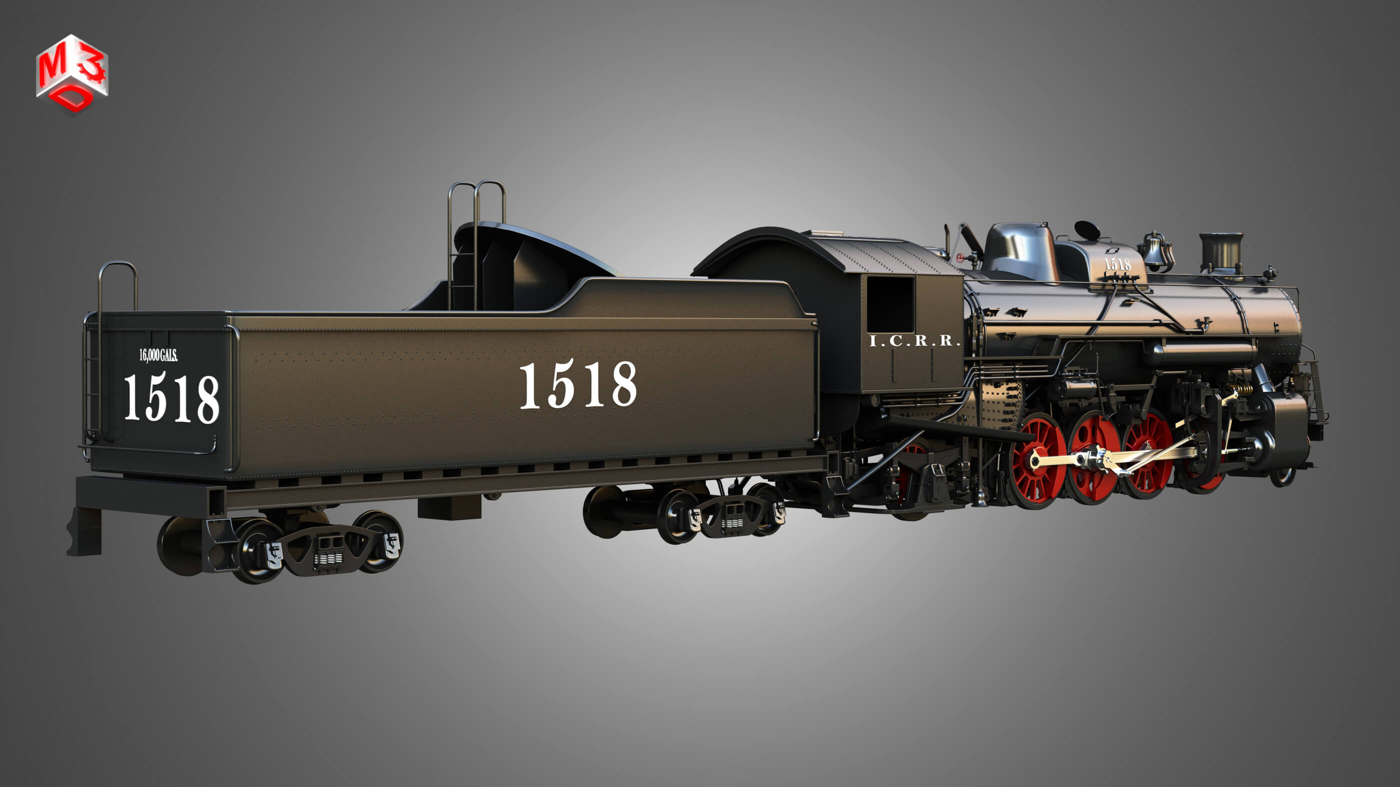 Locomotive 1815 Steam Train - 3D Model by Markos3d