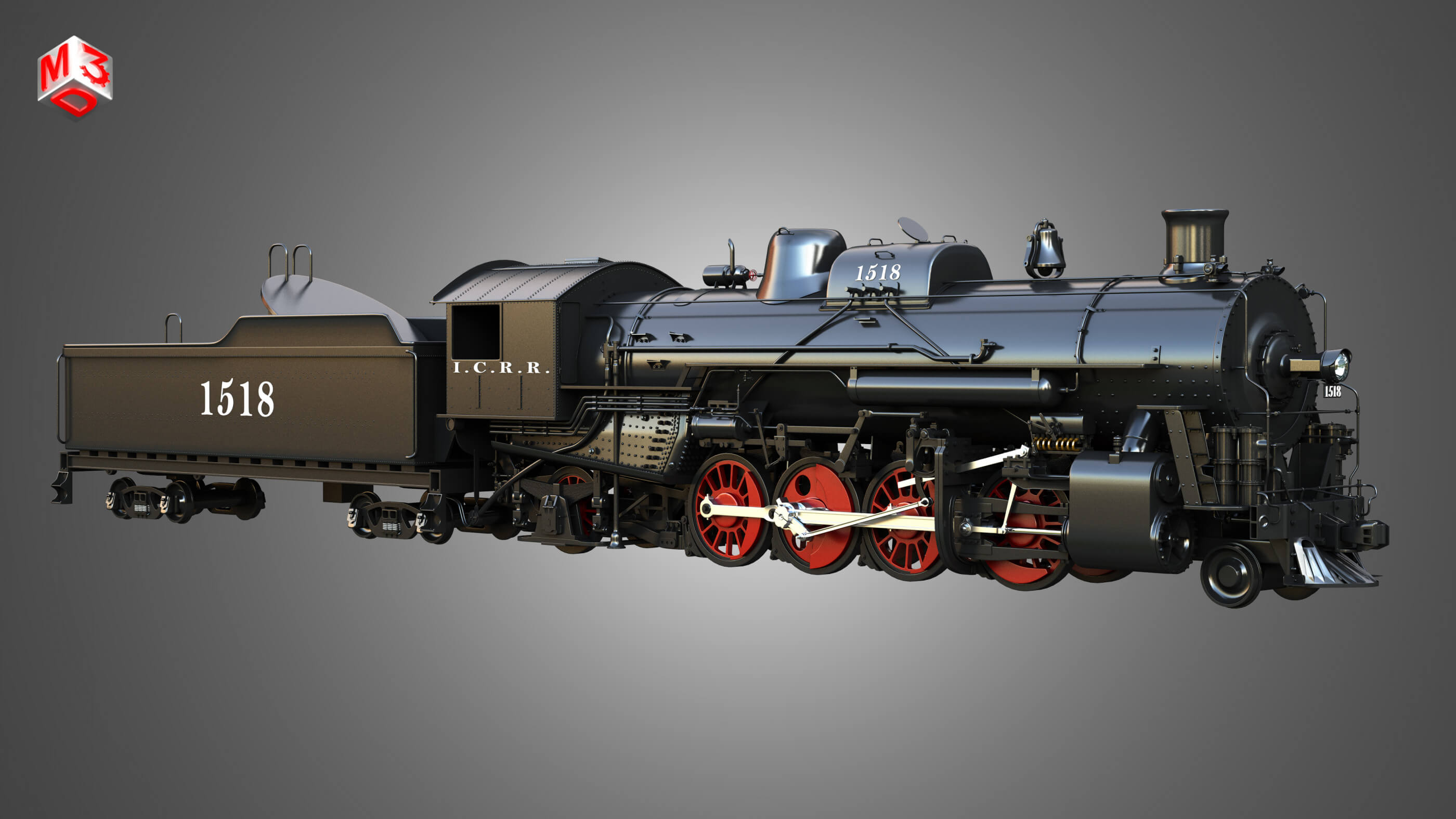 Locomotive 1815 Steam Train - 3D Model by Markos3d