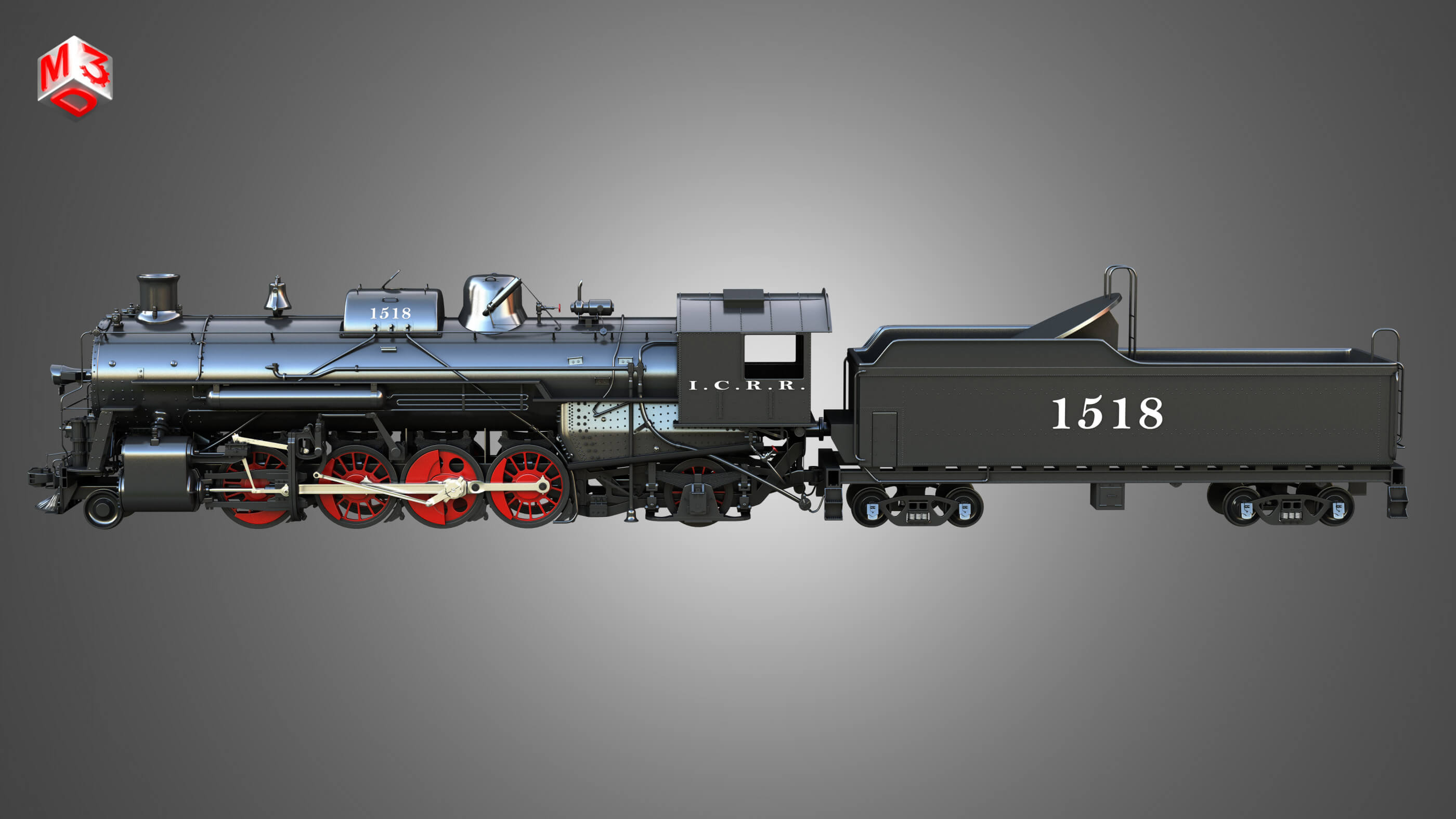 Locomotive 1815 Steam Train - 3D Model by Markos3d