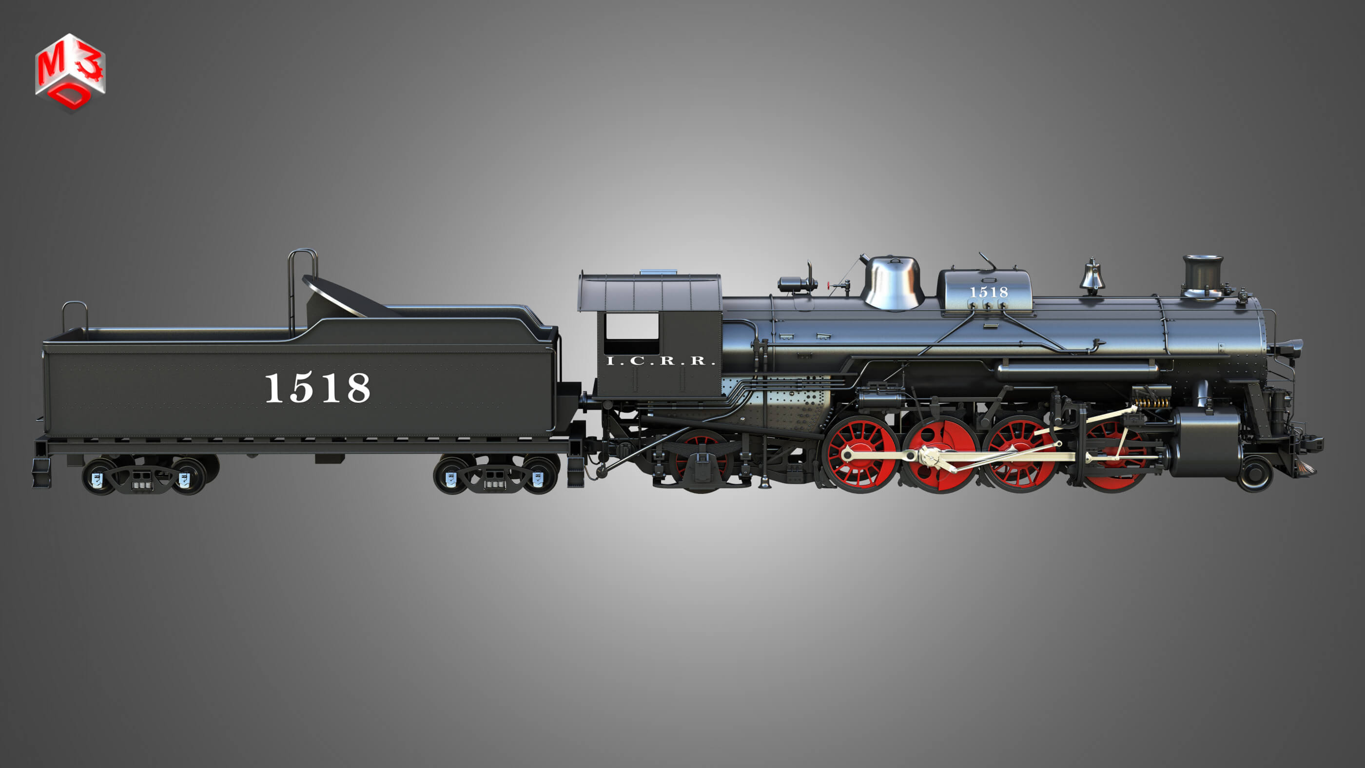 Locomotive 1815 Steam Train - 3D Model by Markos3d